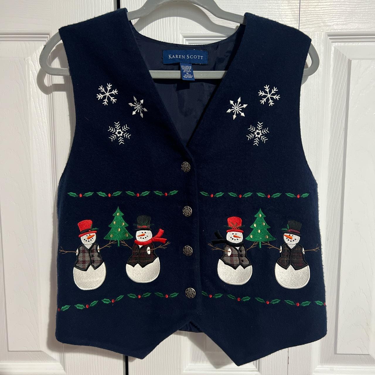 Holiday Snowman Vest - Depop