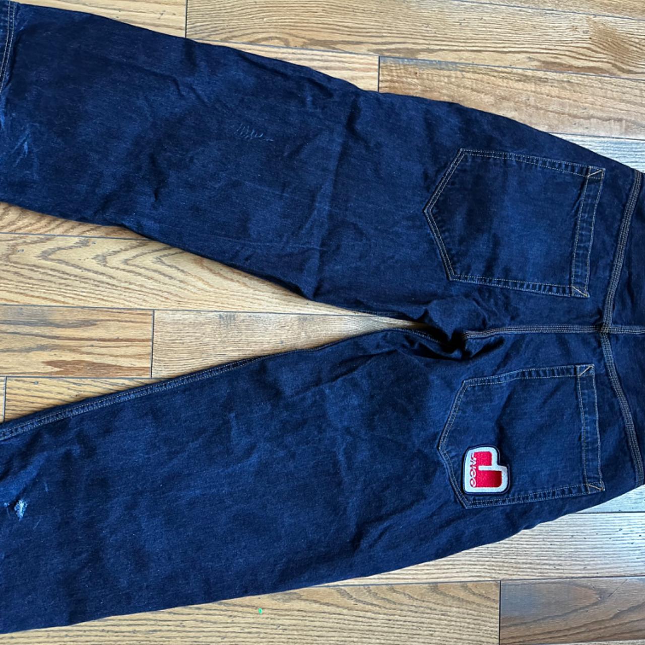blue dark wash jnco 85s size 40 - Depop