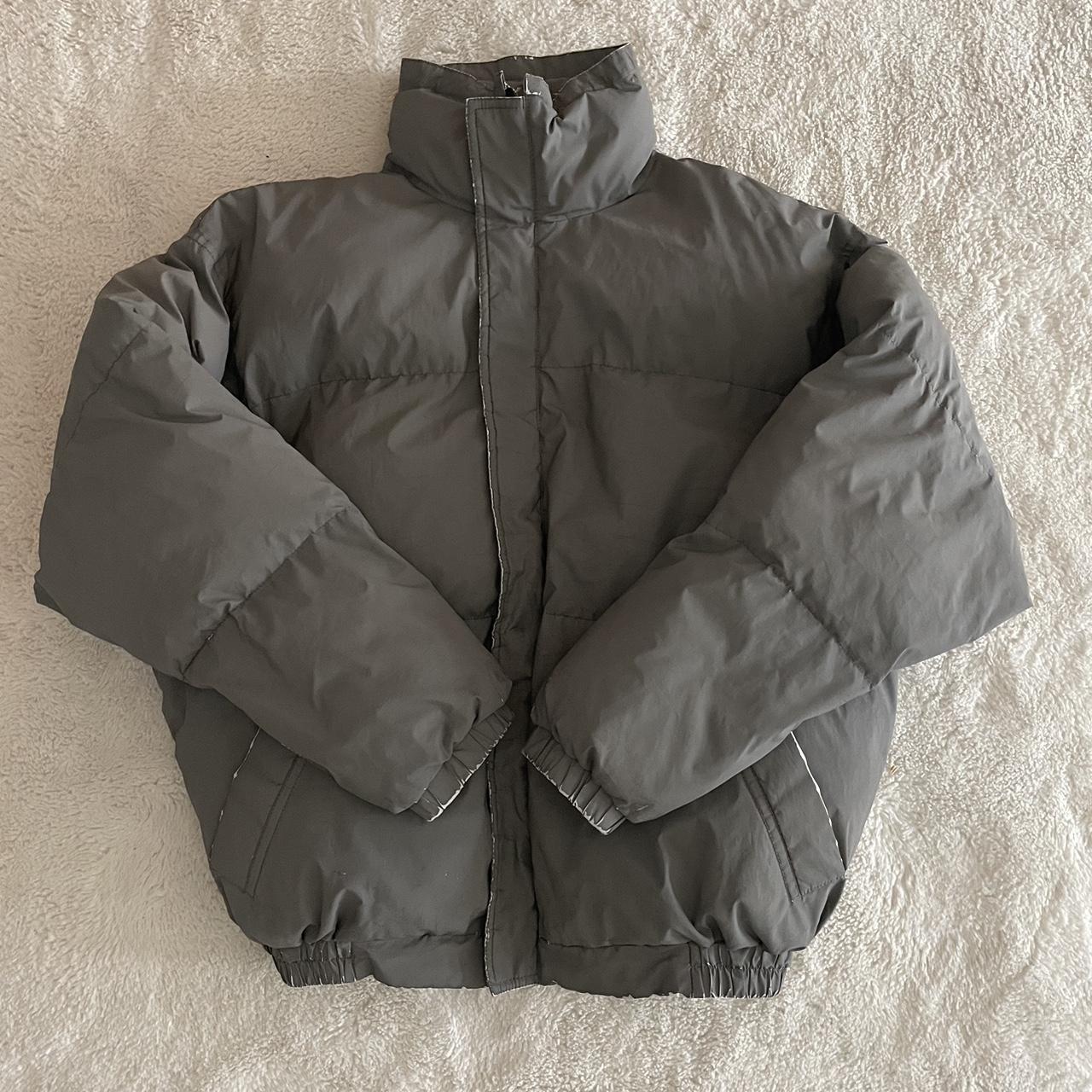Grey Essentials Puffer Jacker Great for snow... - Depop