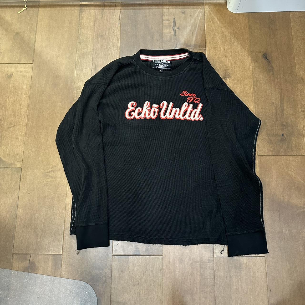 Y2K Ecko Unltd Thermal fleece size large, top to... - Depop
