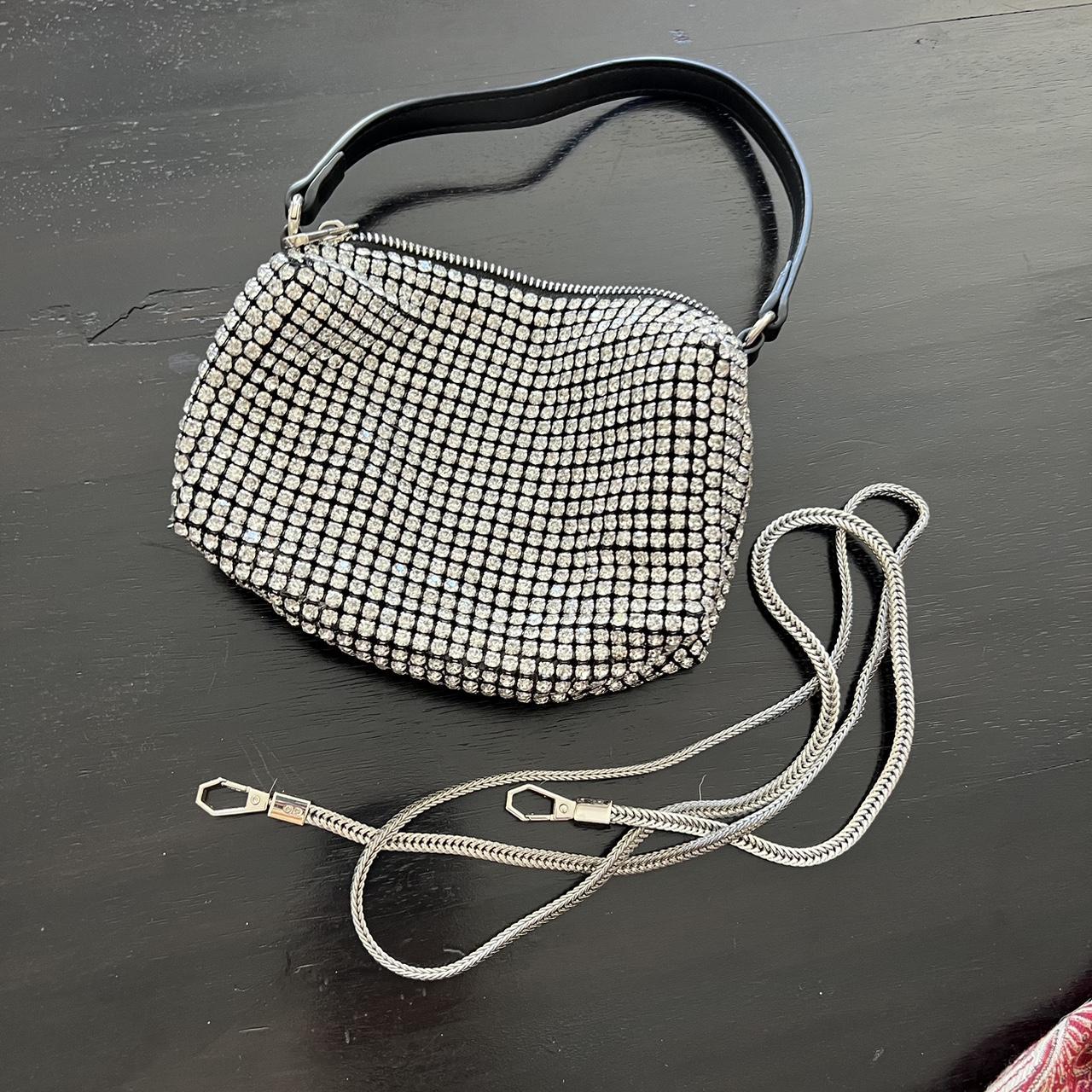 Diamond crystal handbag Missing 2 stones Comes w... - Depop
