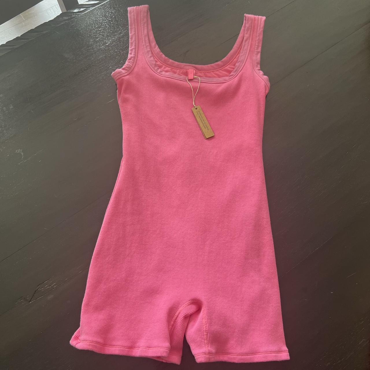 Pink skims onesie Nwt Size L - Depop