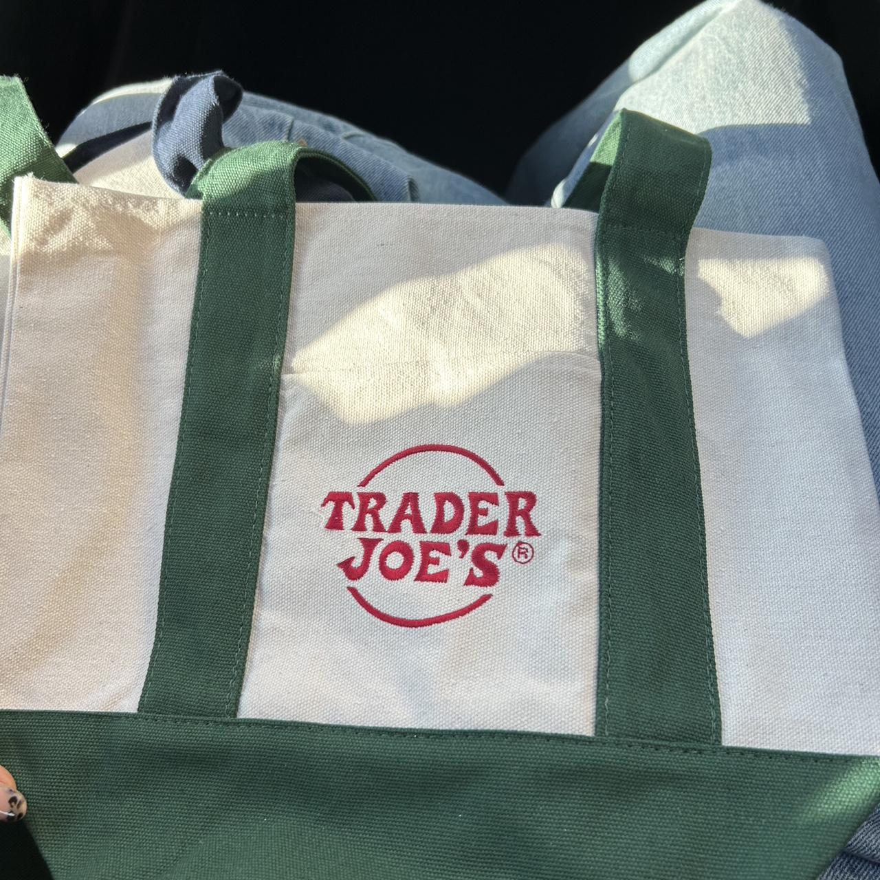 Trader Joe’s New Mini Canvas Tote Bag in Green! Just... - Depop