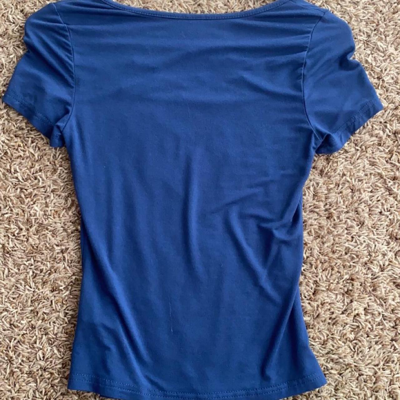 SHEIN dark blue buttery-like top *worn once *price... - Depop