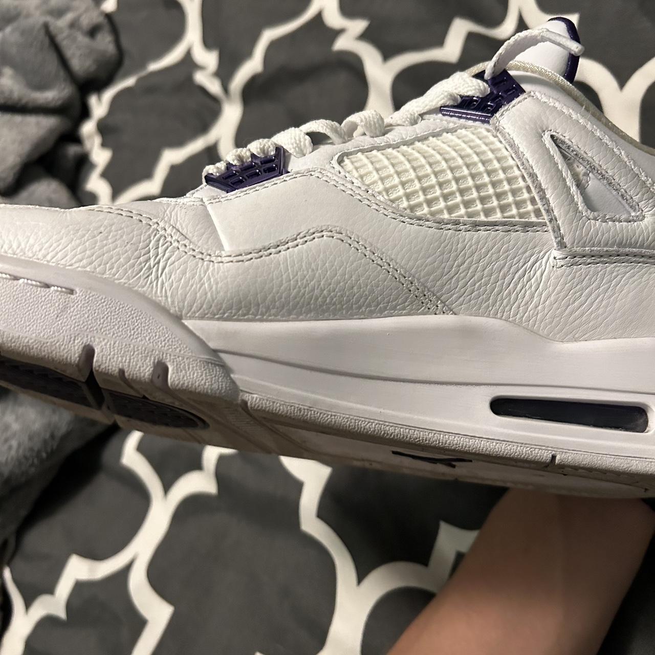 Bought these Jordan 4s metallic purples in La,only... - Depop