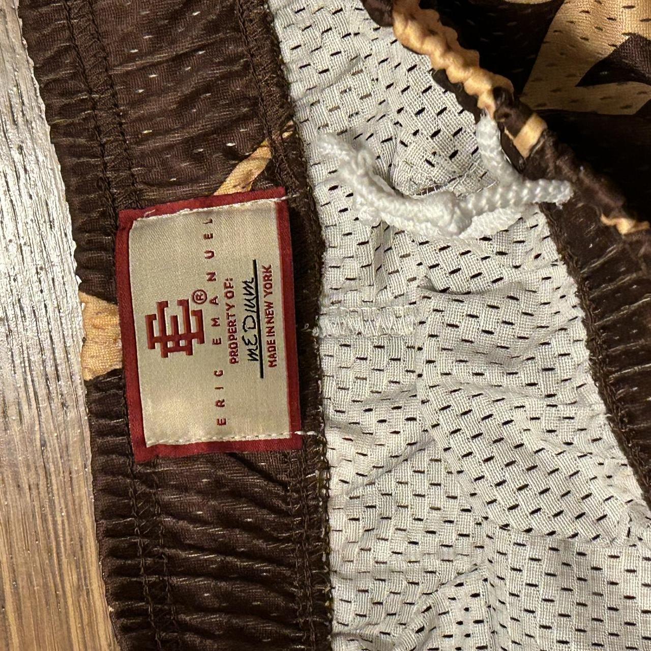 Medium brown Eric Emmanuel shorts/bape - Depop