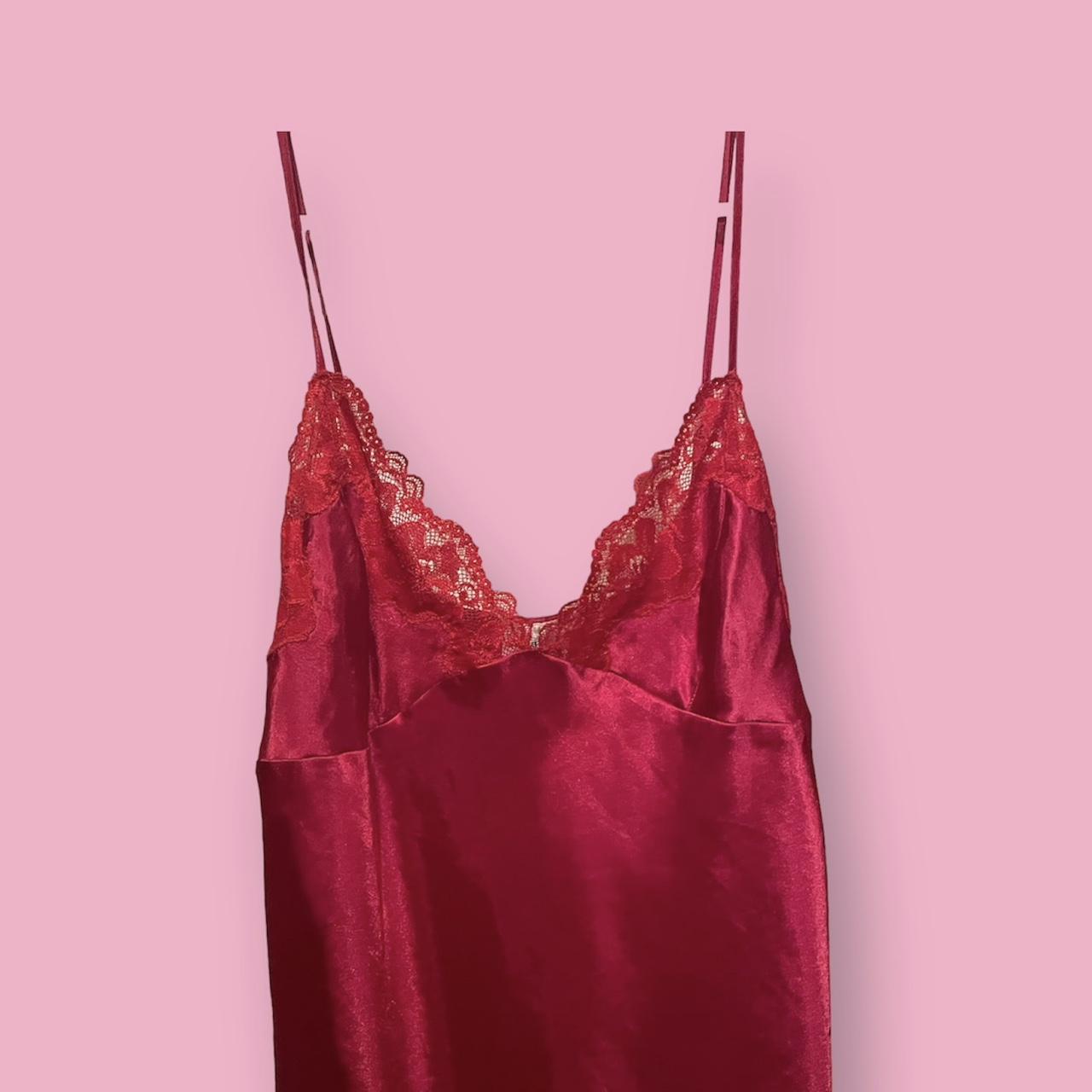 La Senza nightie Size medium Chic fuchsia silk slip... - Depop
