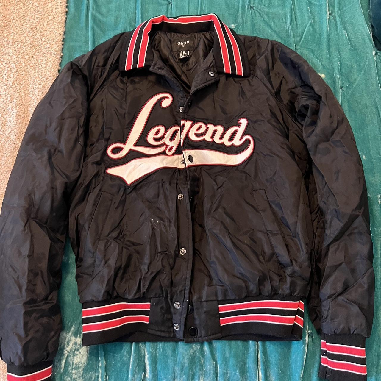 Forever 21 men “legend” jacket same style bad bunny... | Depop