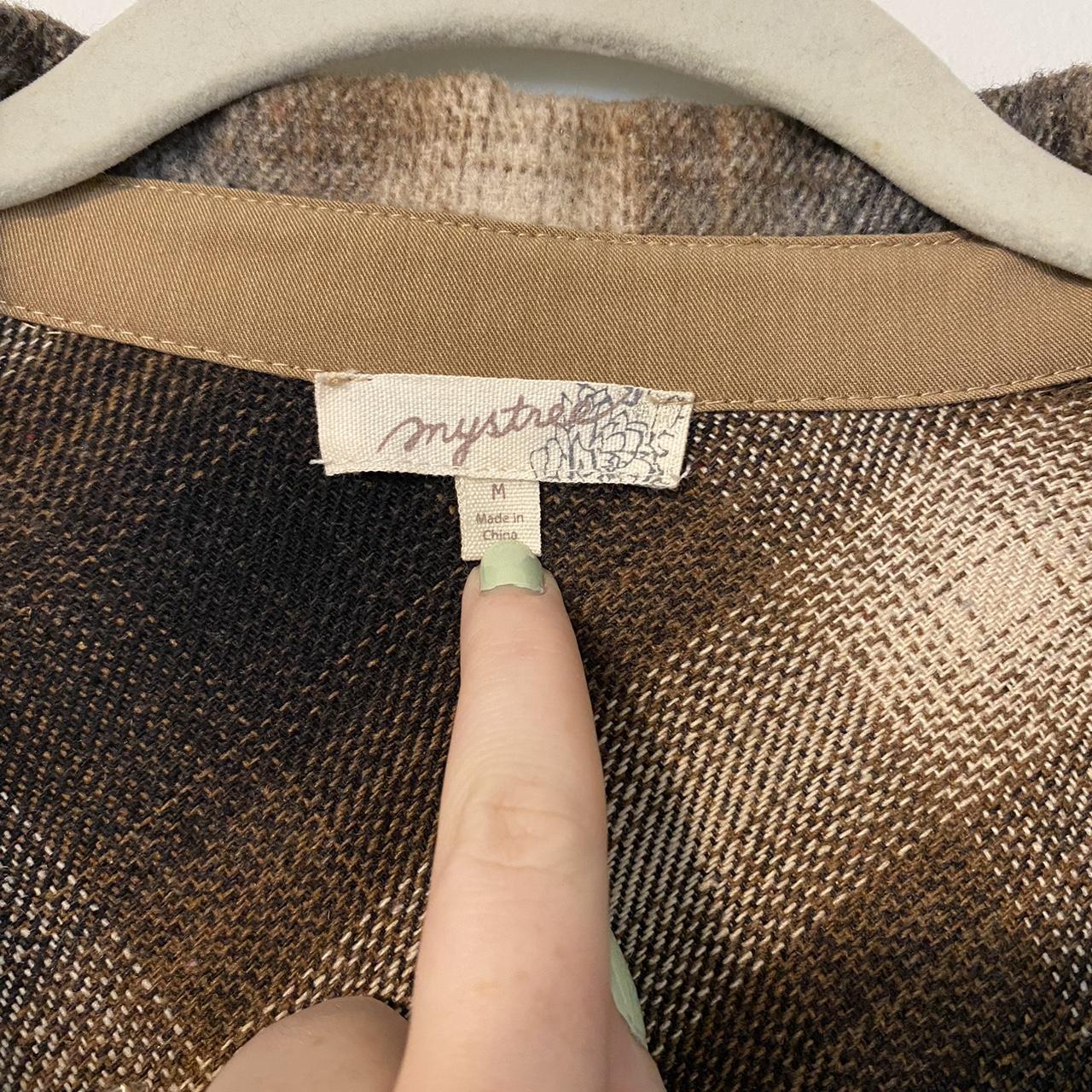 Oversized flannel shirt jacket in neutral colors -... - Depop