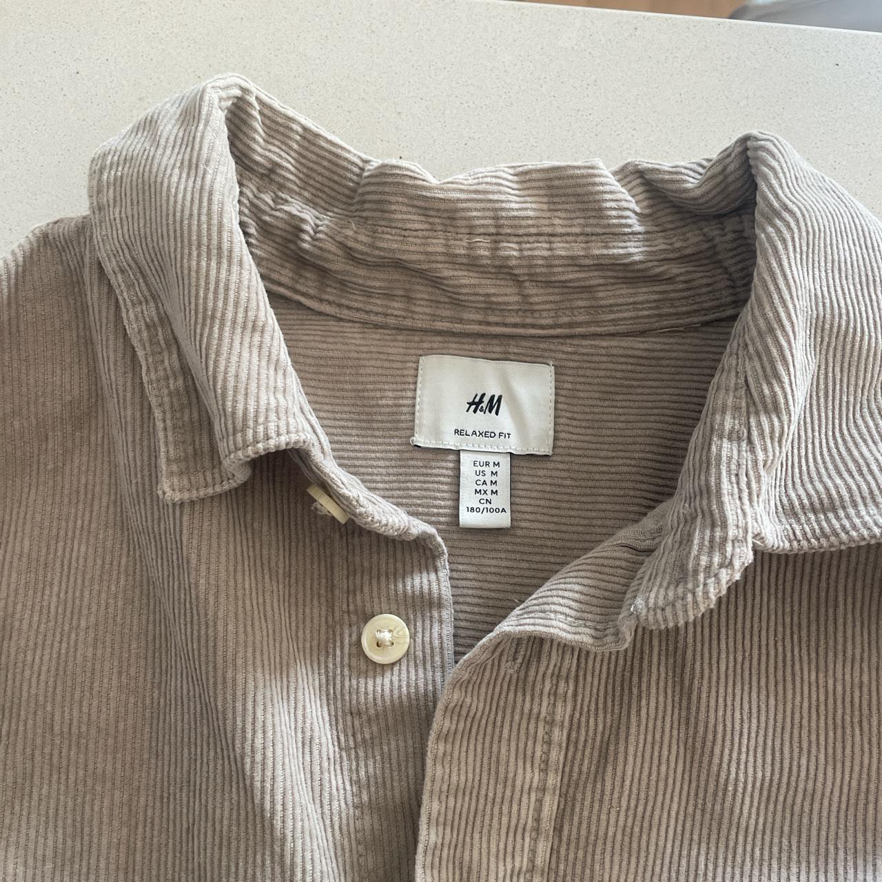 Medium H&M cord over shirt hardly worn good condition - Depop