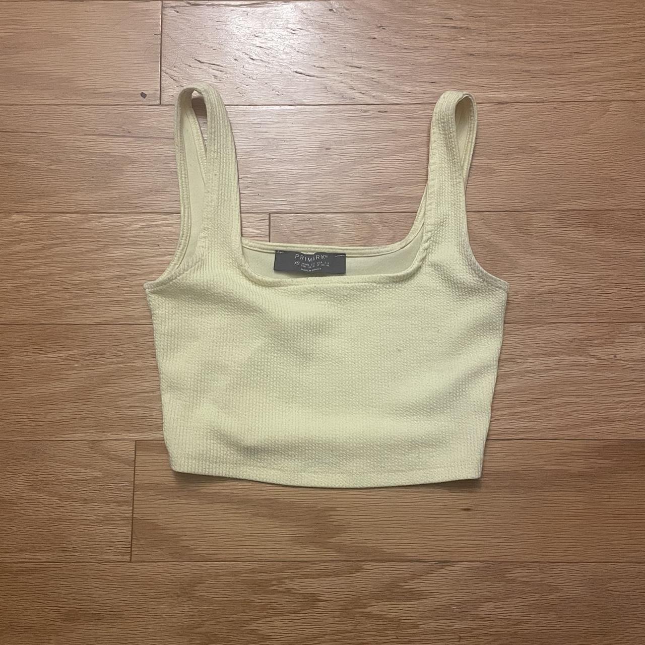 extra small yellow primark tank top #primark #tanktop - Depop