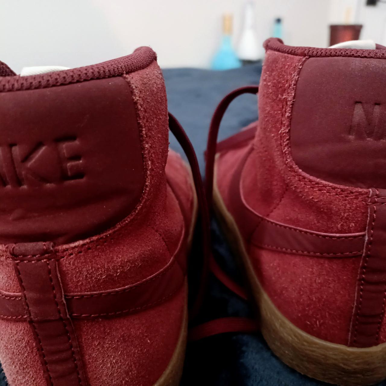 These are "Team Red" Mid GS Nike Suede sneakers.... - Depop
