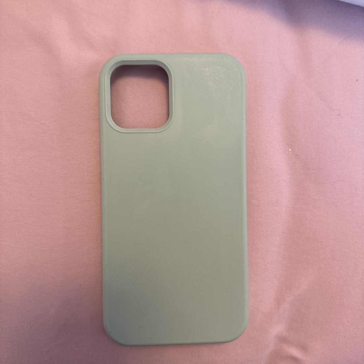 iphone 12 light green case -in great condition... - Depop