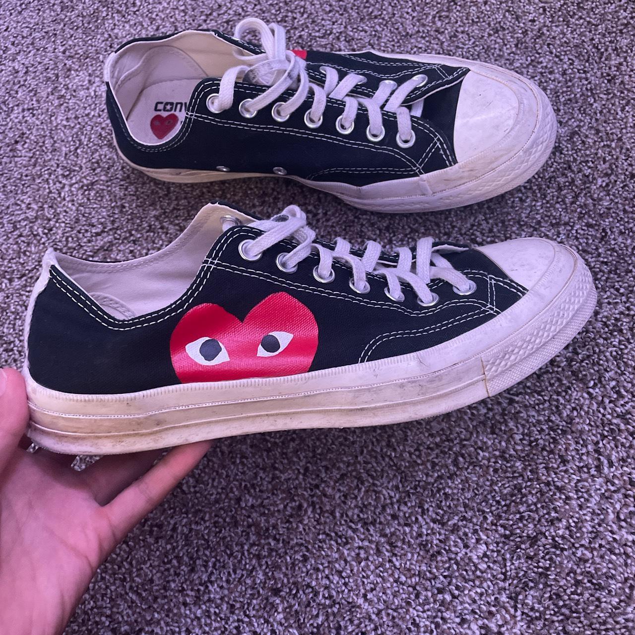 CDG Converse Black low Bought from the CDG store in... - Depop