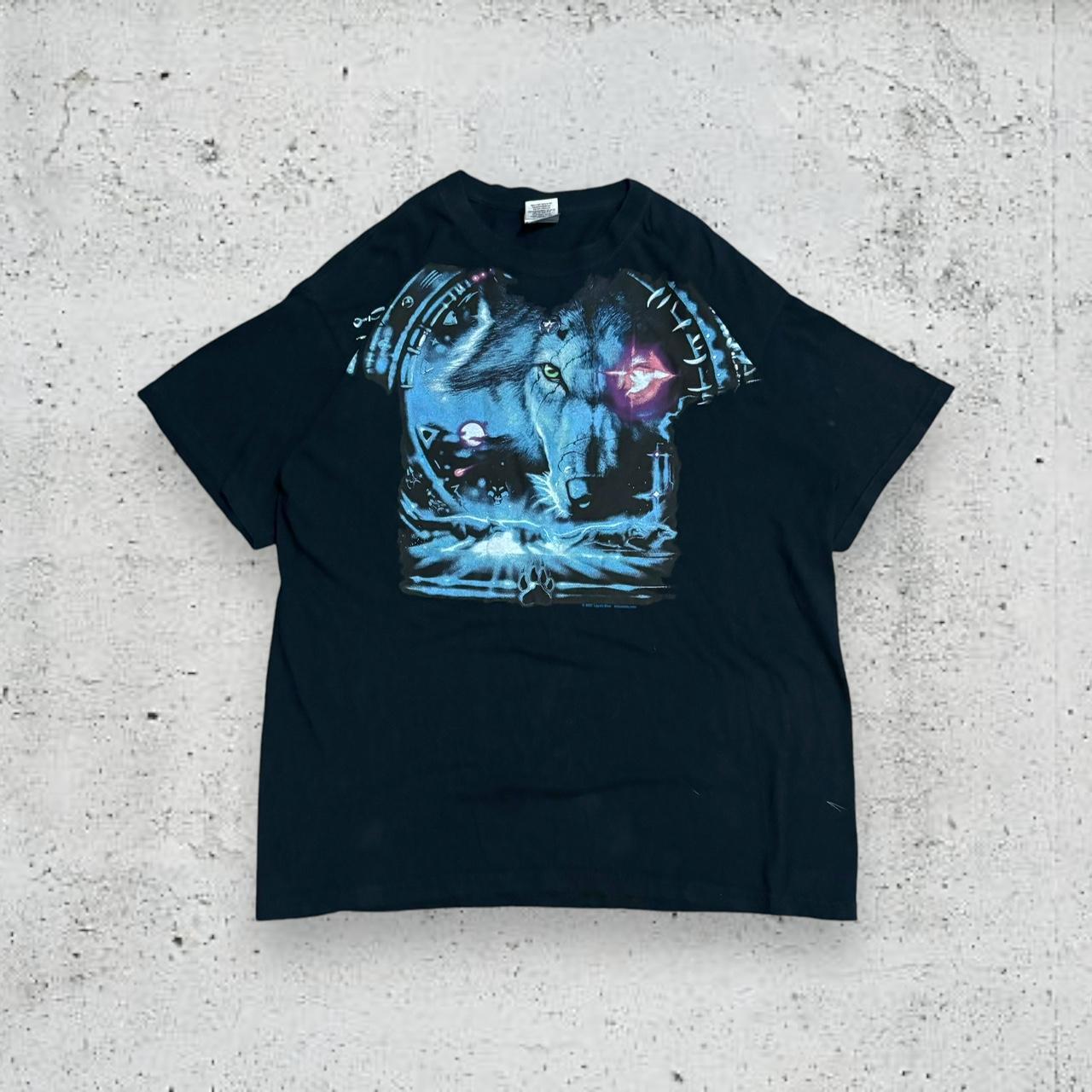 Insane Sigma Male Ironic Wolf Nature Animal Shirt... - Depop