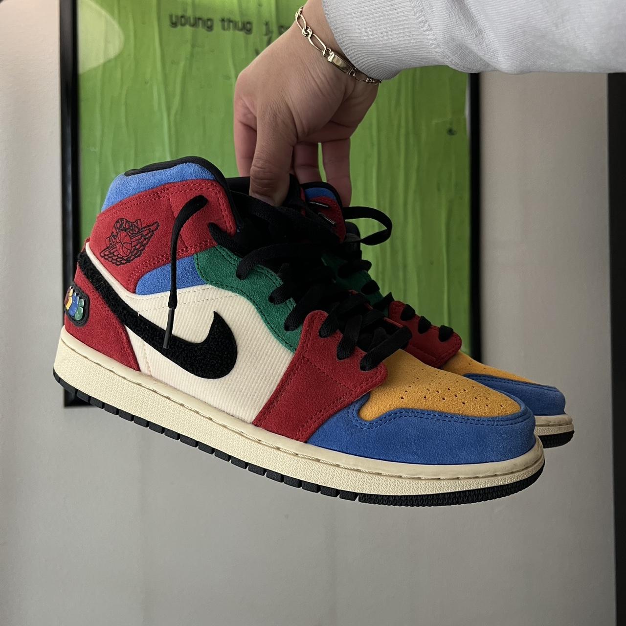 Jordan 1 Mid • Blue Collab • Size 9.5 • Used Good... | Depop