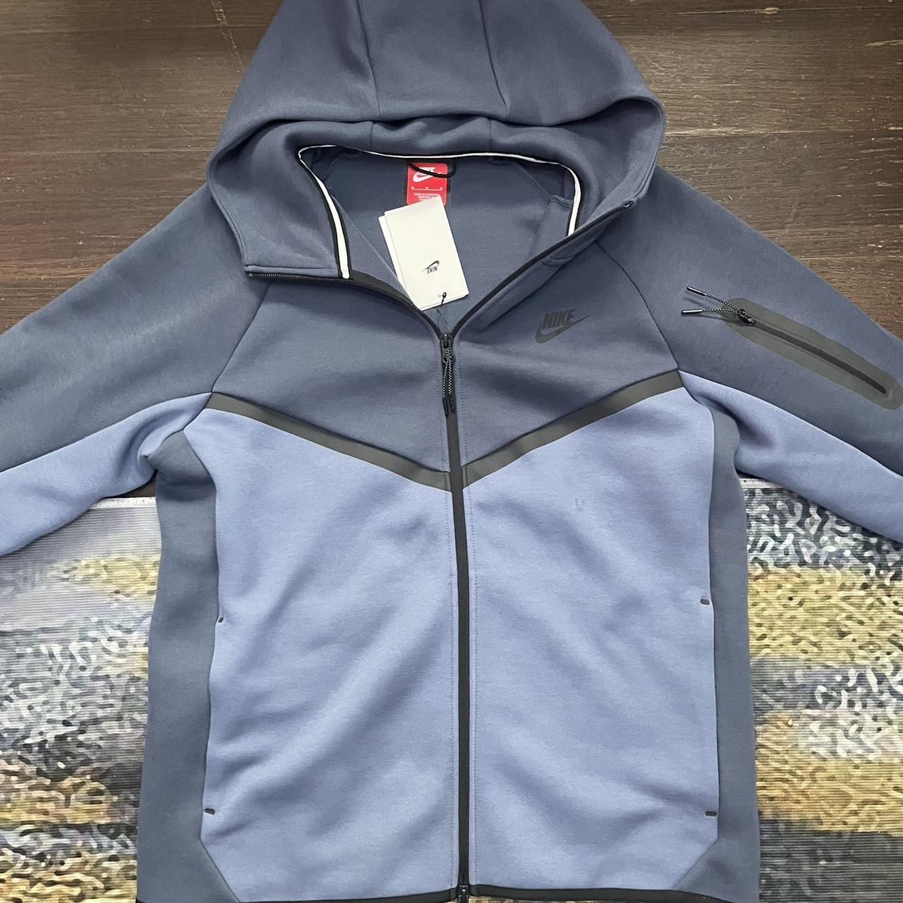 Nike Tech Fleece Thunder Blue Fixable rip on back... | Depop
