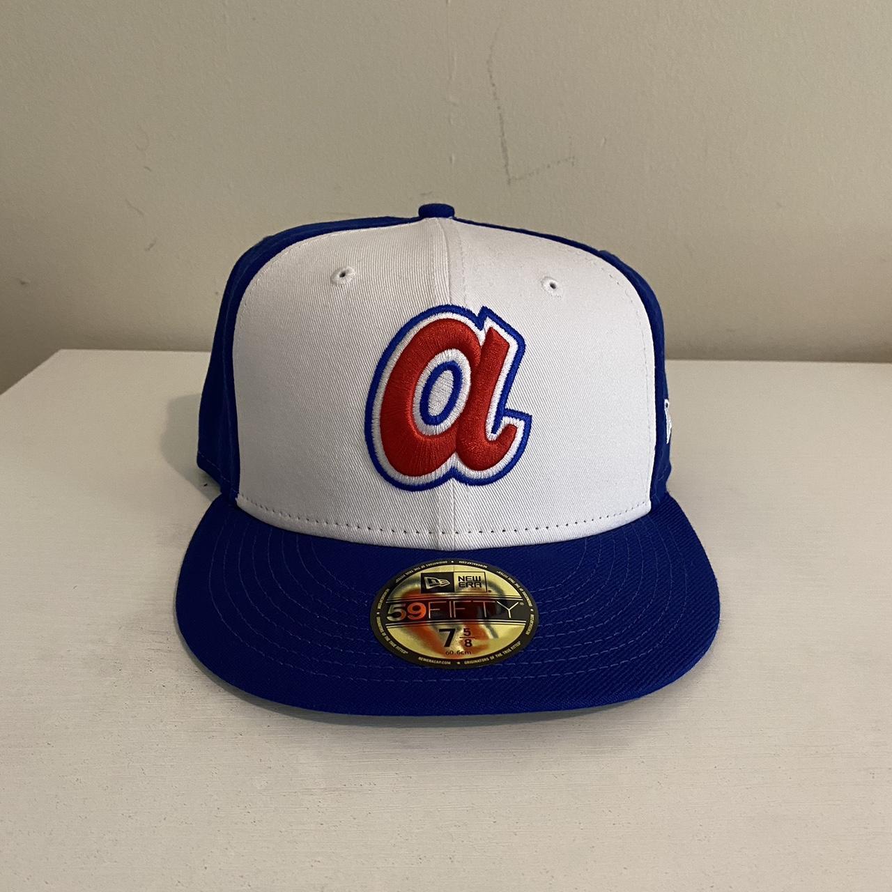 New Era Throwback Atlanta Braves Cap Size 7 and... - Depop
