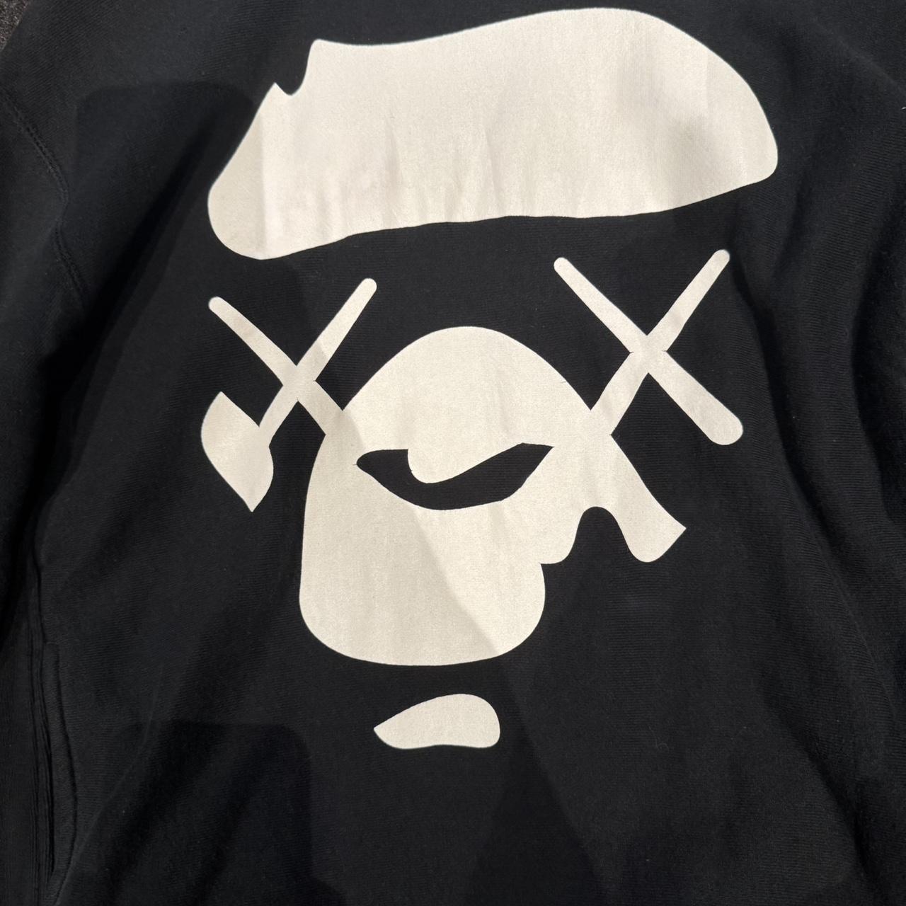 Bape X Kaws Collab Hoodie (Black) In excellent... | Depop