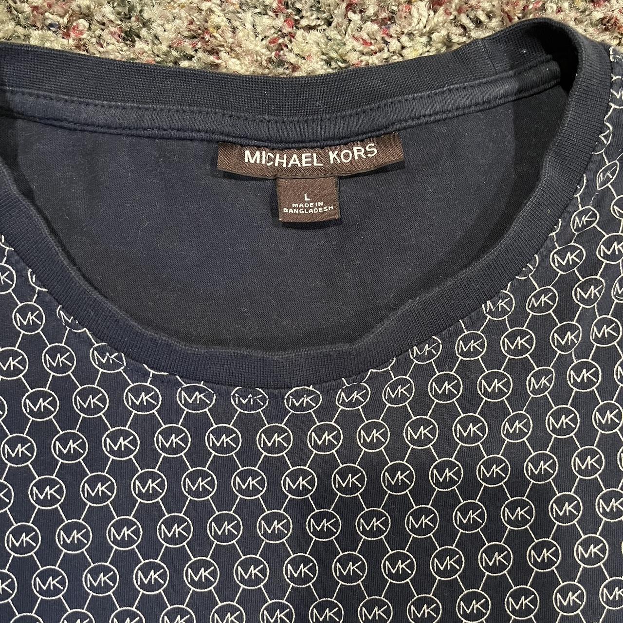 Michael Kors MK Logo print monogram t-shirt Tagged... - Depop