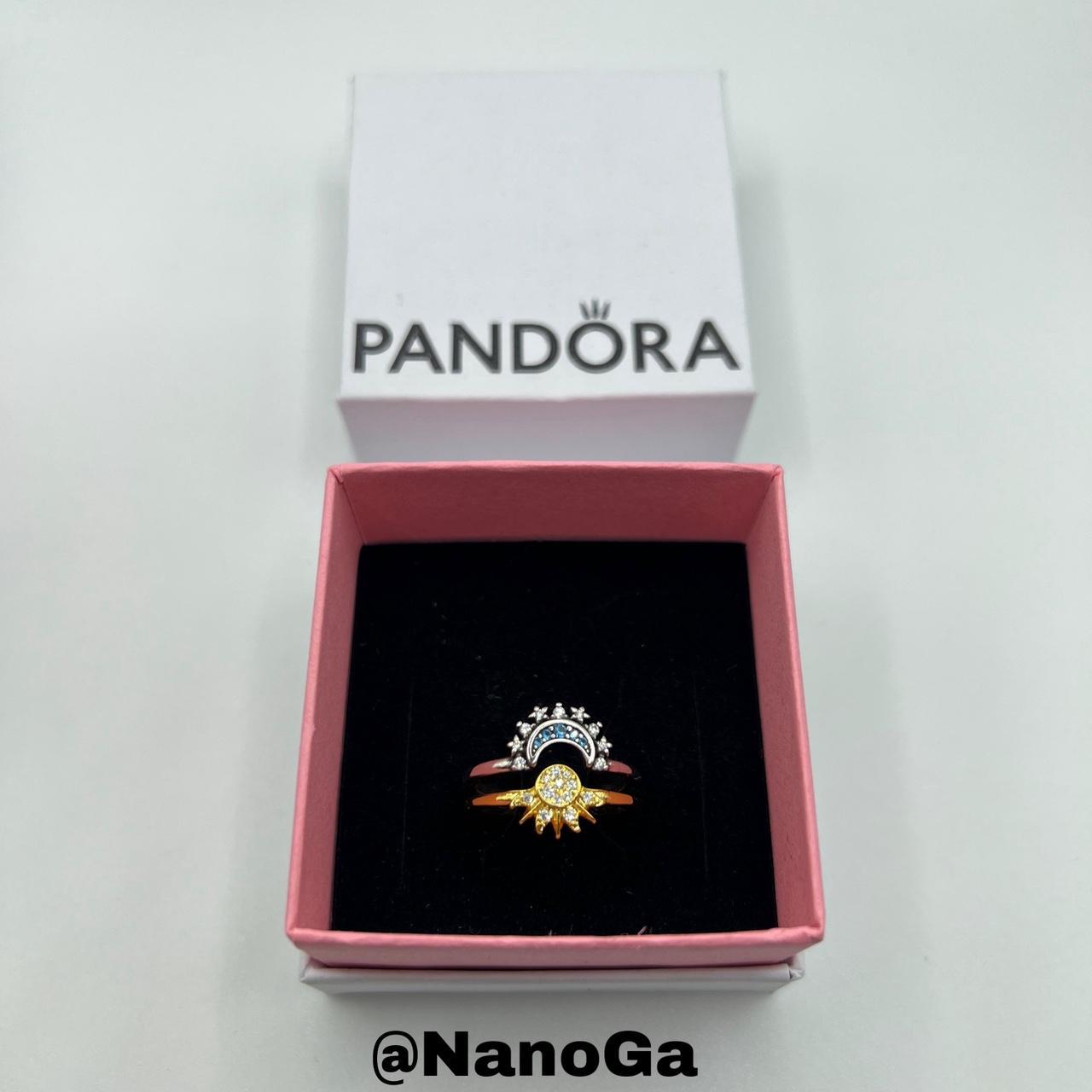 Pandora Sun & Moon set size 6 Comes with two ring... | Depop
