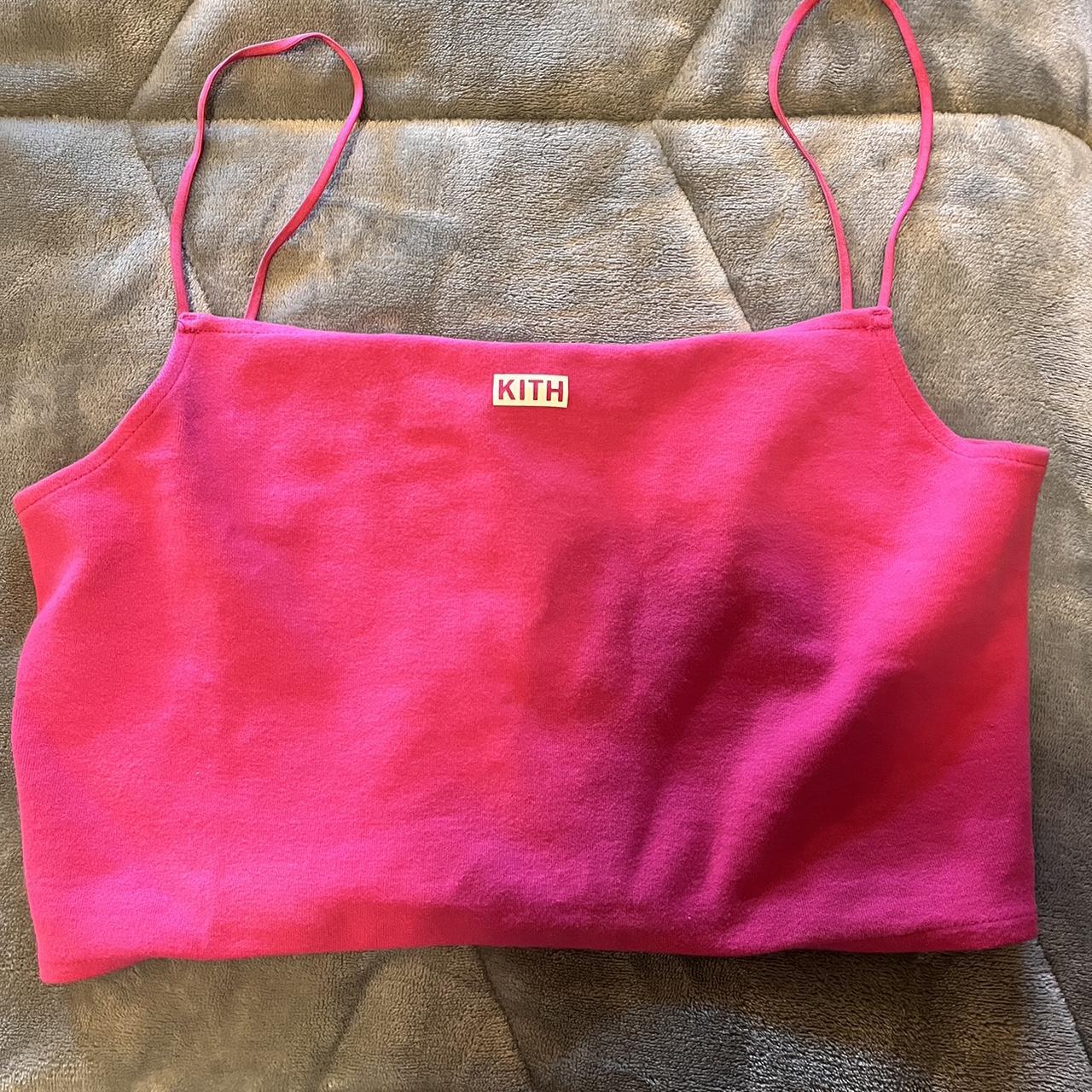 Kith square neckline logo tank •great condition/... - Depop