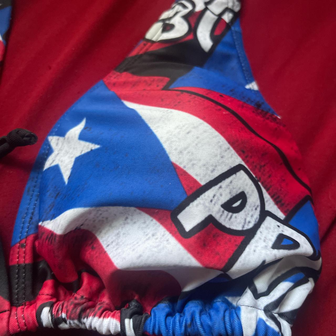 Puerto Rico Bathing suit top #blueandred... - Depop