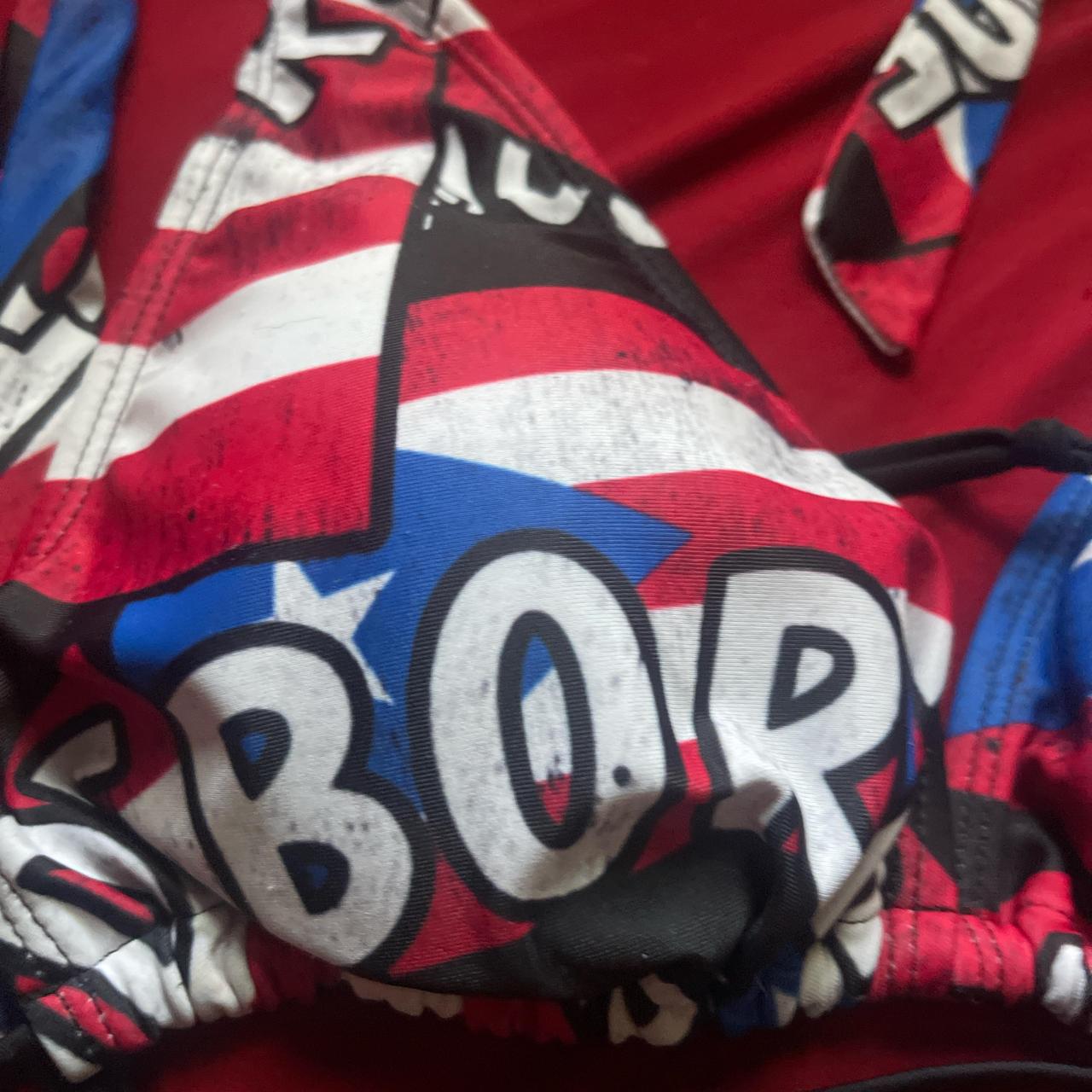 Puerto Rico Bathing suit top #blueandred... - Depop