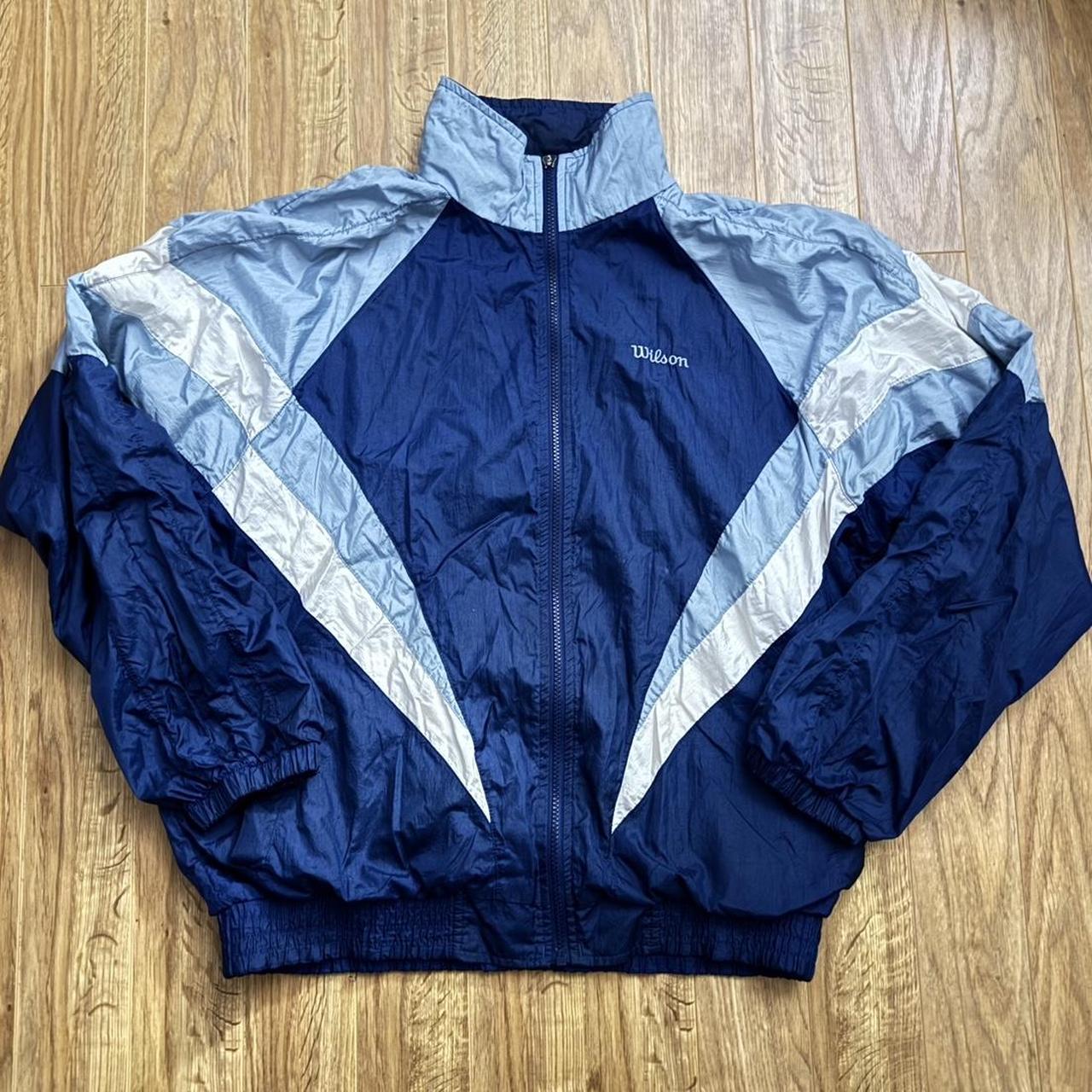 Vintage y2k Wilson zip up (zipper works just needs... - Depop