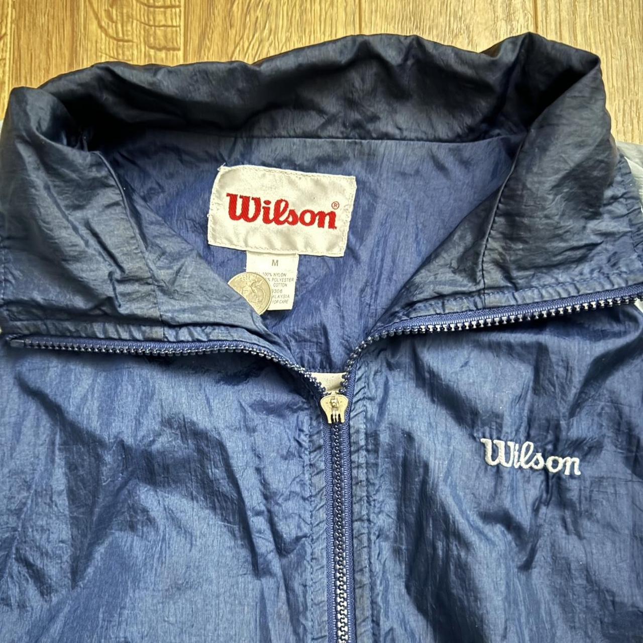 Vintage y2k Wilson zip up (zipper works just needs... - Depop