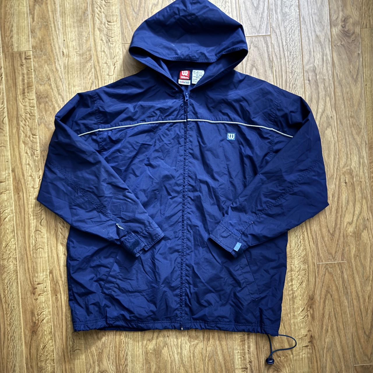 Vintage Wilson windbreaker zip up Says M but fits... - Depop