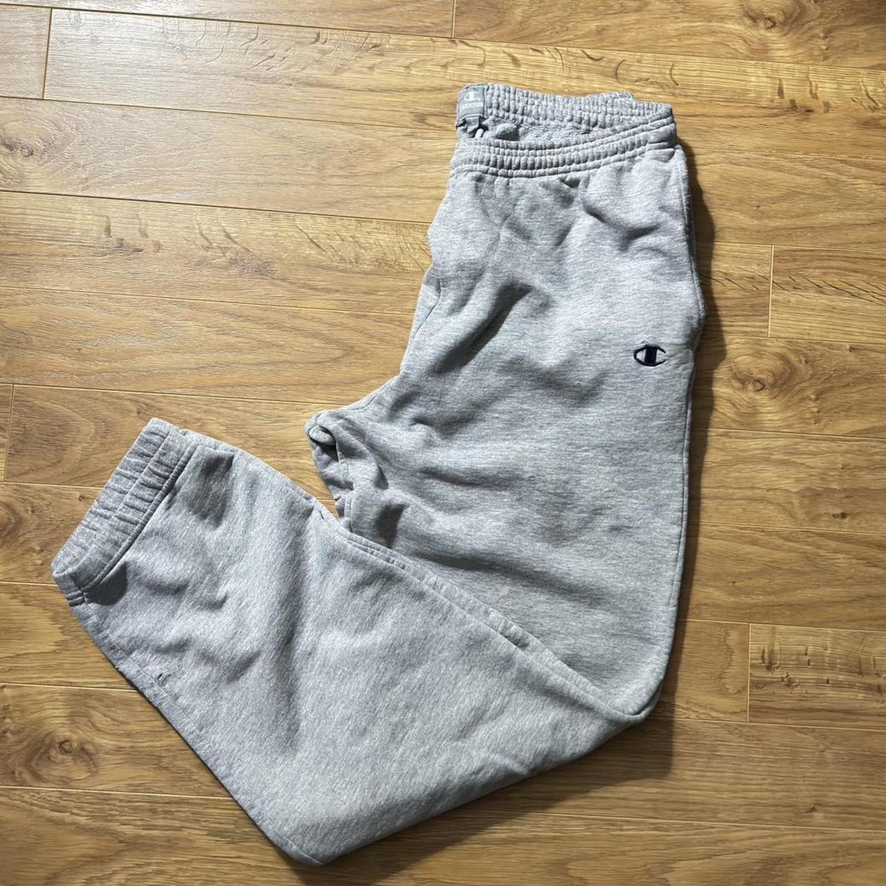 Vintage grey champion sweatpants Size L men’s has... - Depop