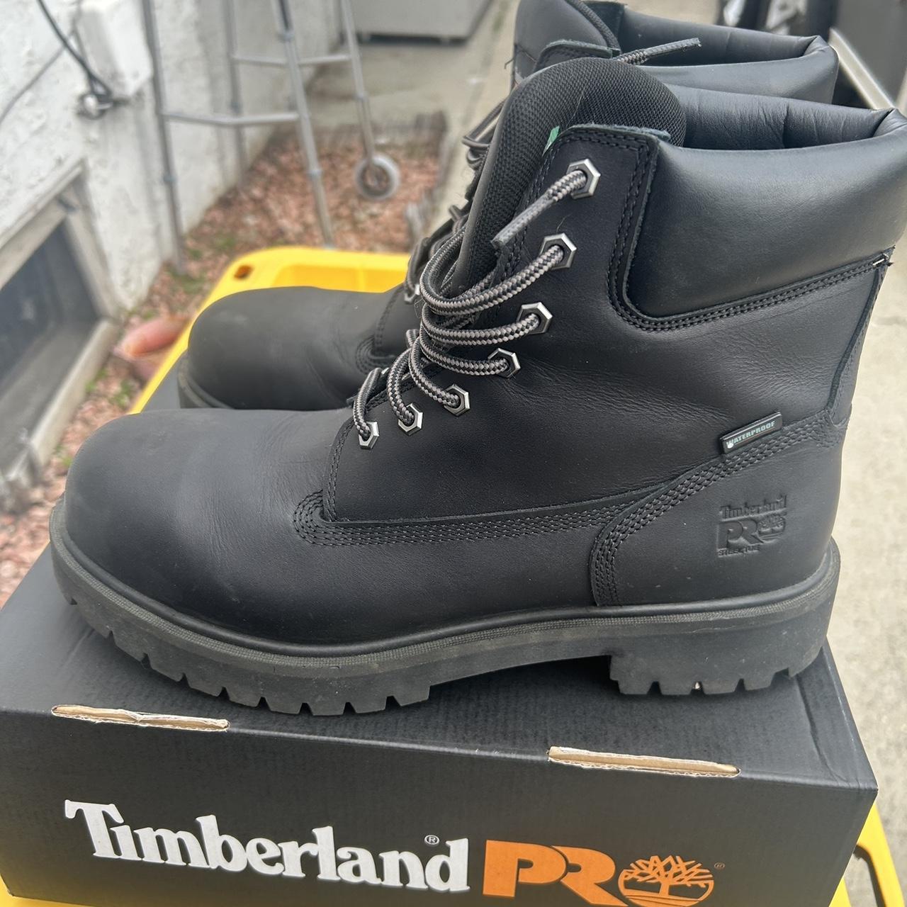 Black Timberland No flaws Good Condition... - Depop