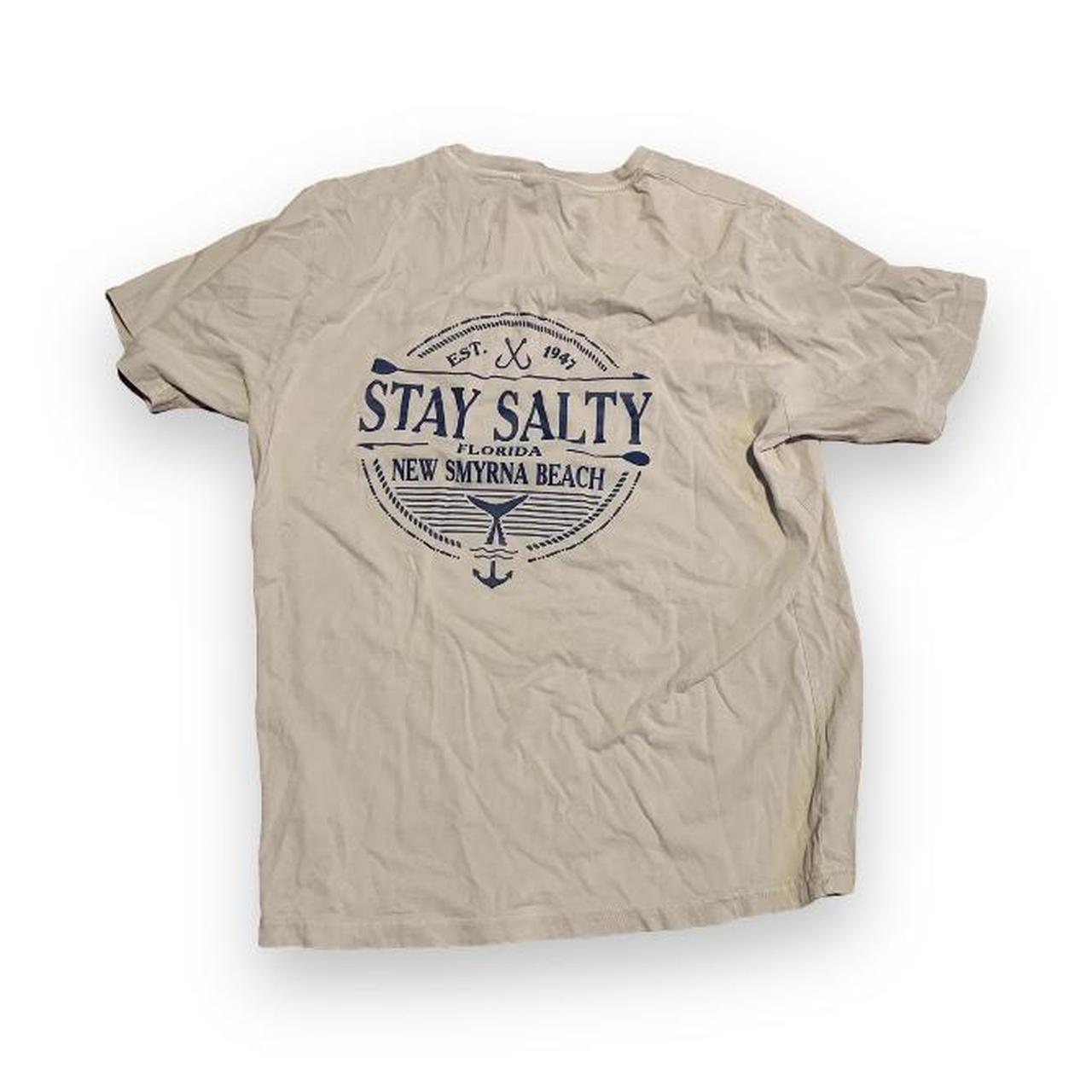 US Vintage Stay Salty - Tee Shirt- Size XL - Depop