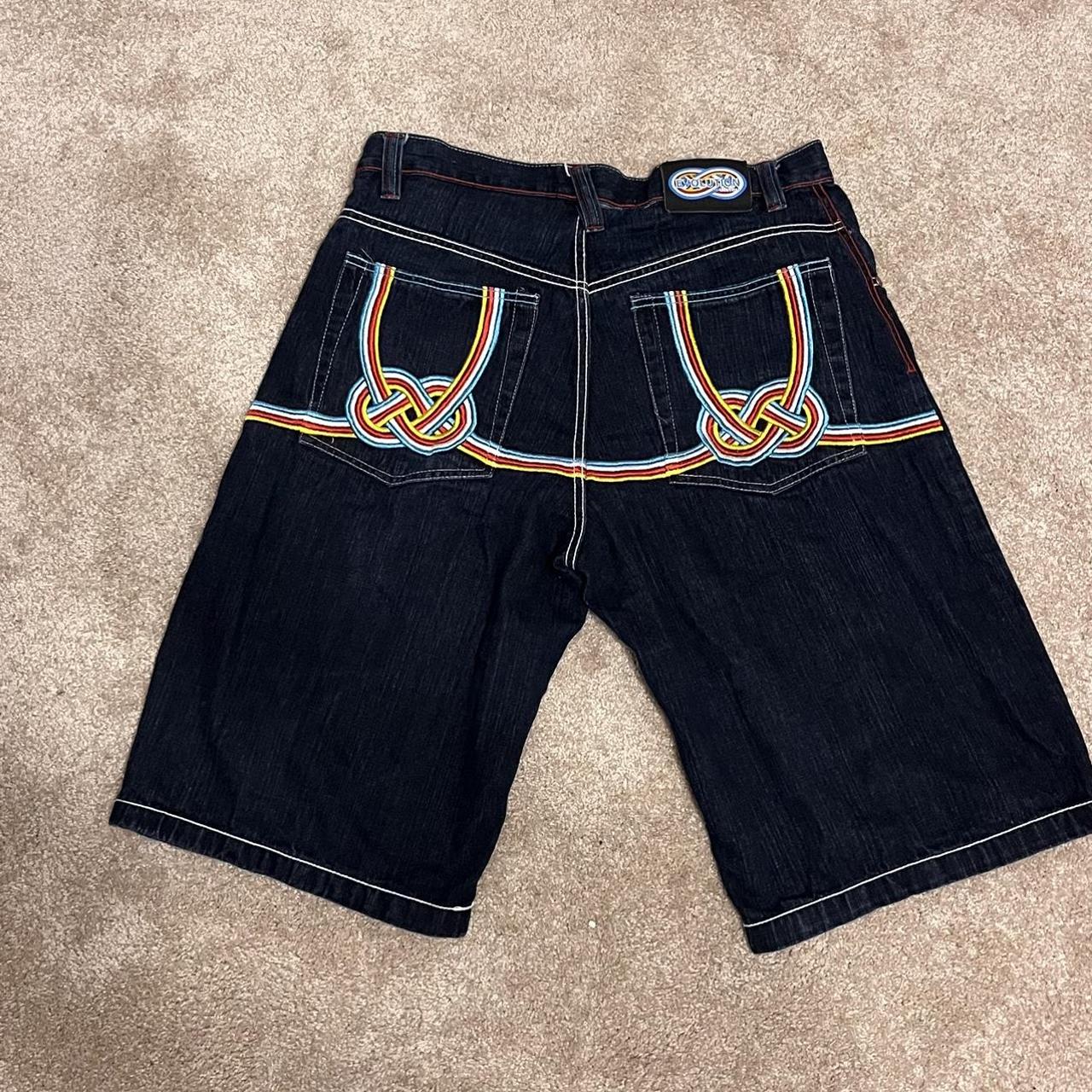 Used Evolution in design jorts, size 36, 100% Cotton - Depop