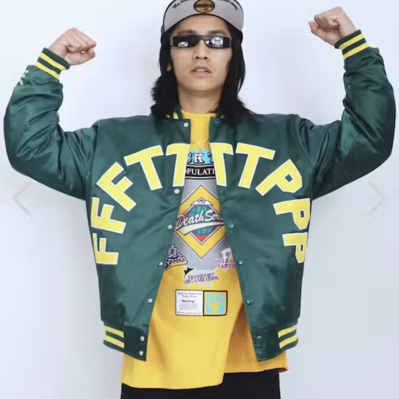 FTP League Varsity Jacket (Green) - Size L Brand... - Depop