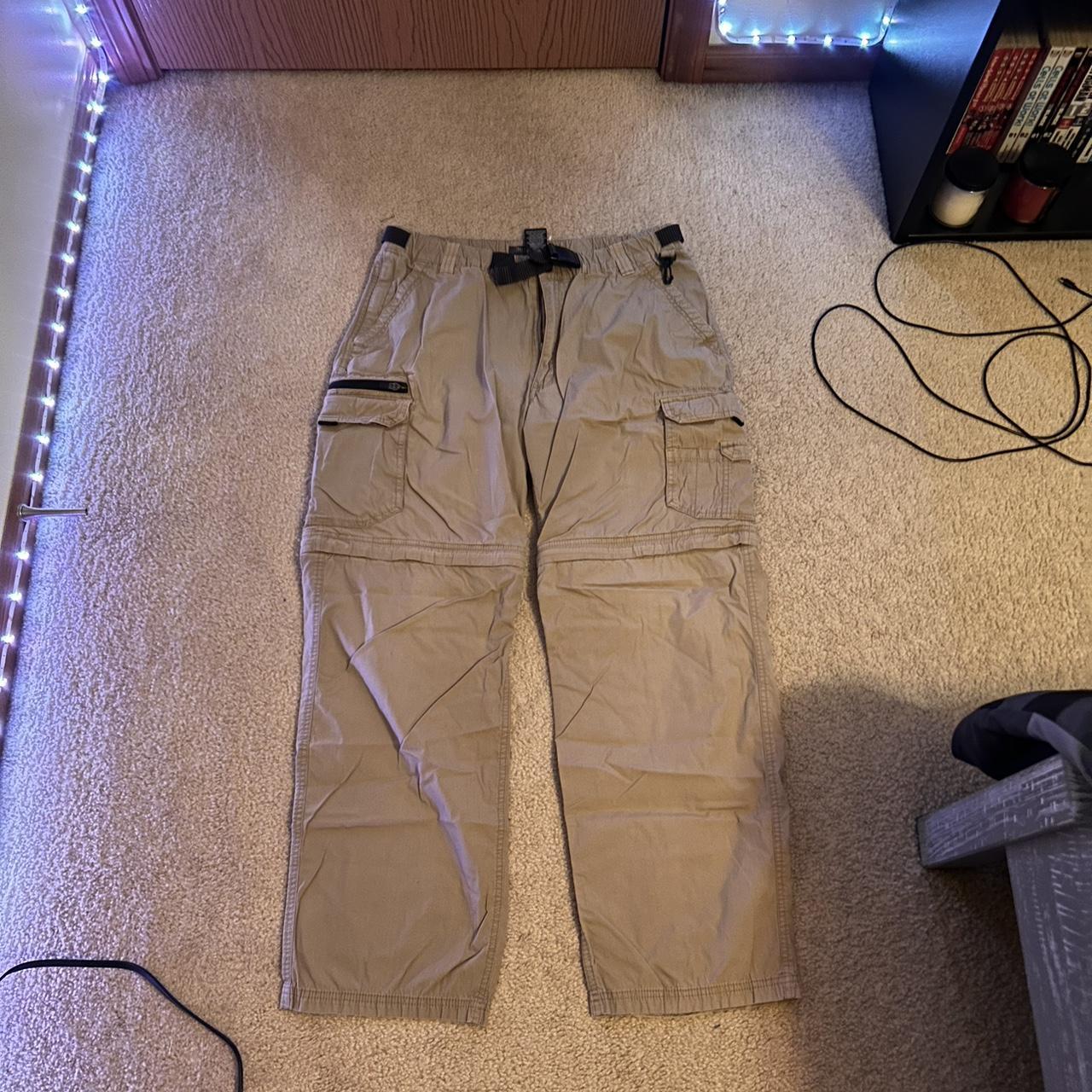 BC Clothing Baggy asf Tan Cargo Pants wit... - Depop