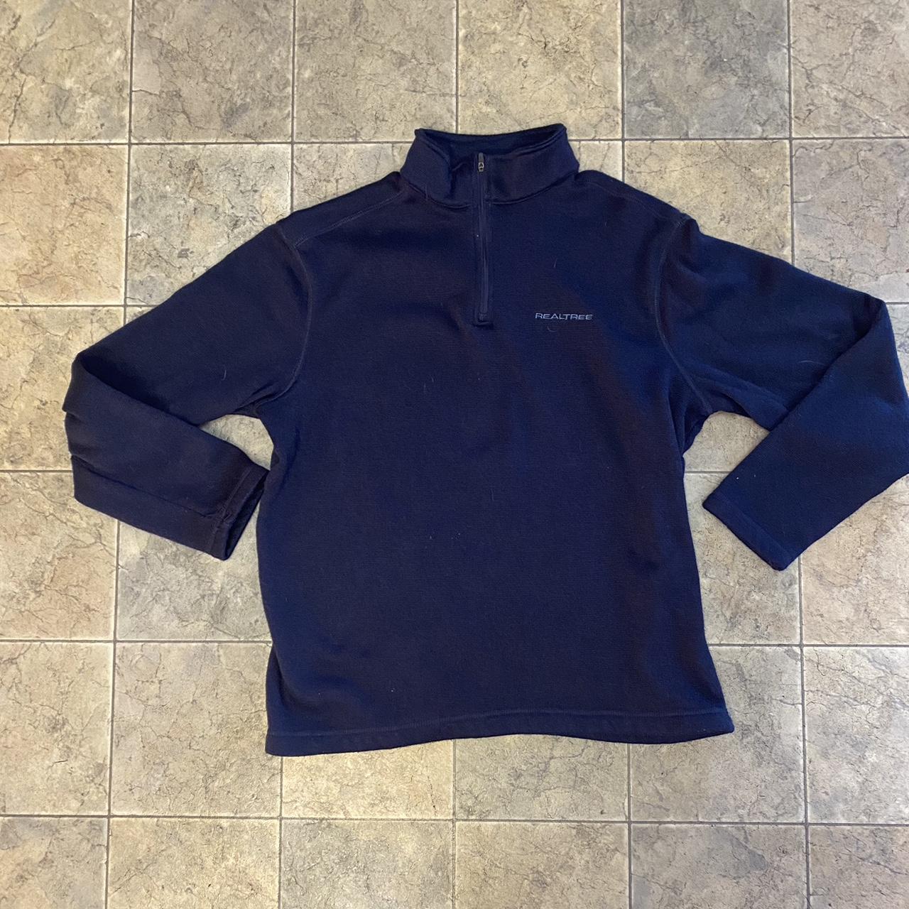 Blue Realtree Quater Zip -Size L -Great Condition No... - Depop