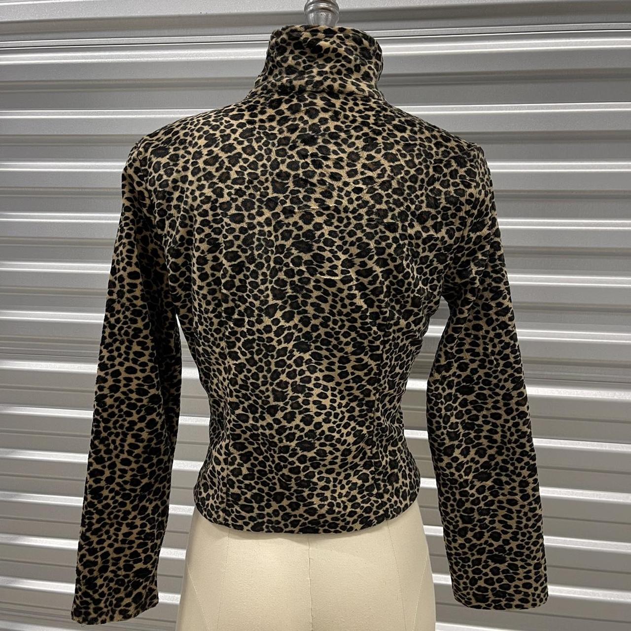 Women’s Cheetah print Jacket Women’s xs Good... - Depop