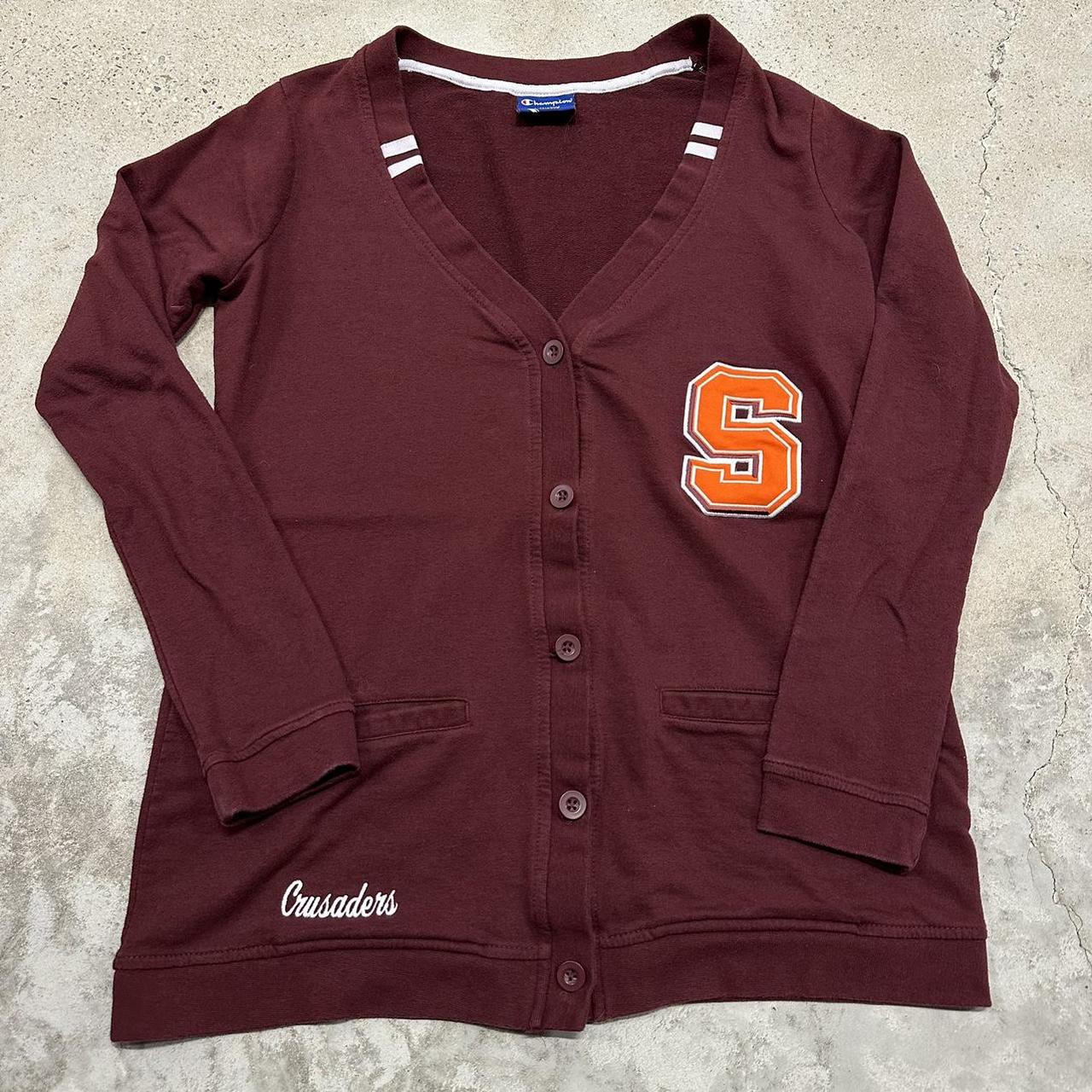 Champion Collegiate Cardigan Size Large Good... - Depop