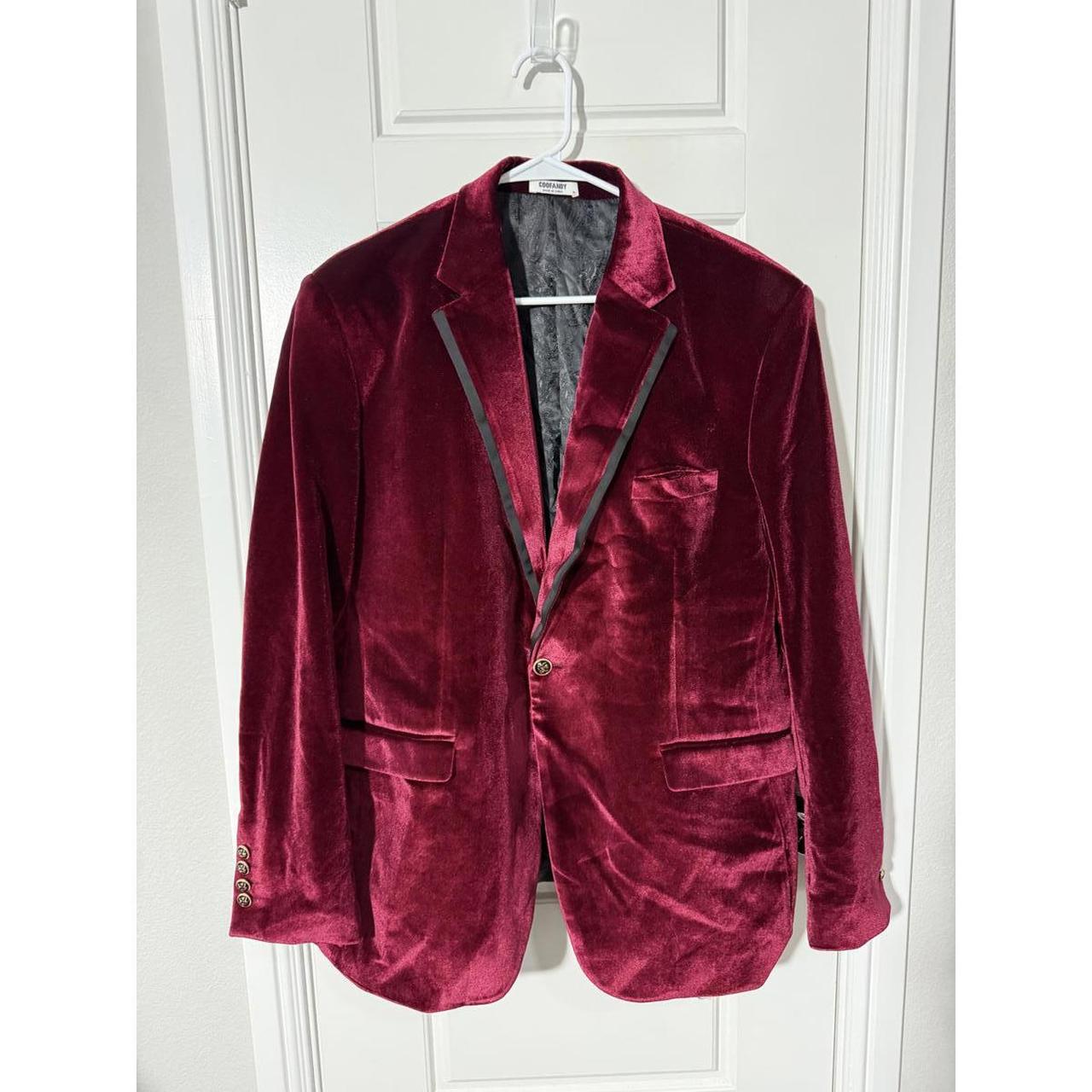 COOFANDY Suit for Men Size XL 2 Pieces Burgundy Red... | Depop