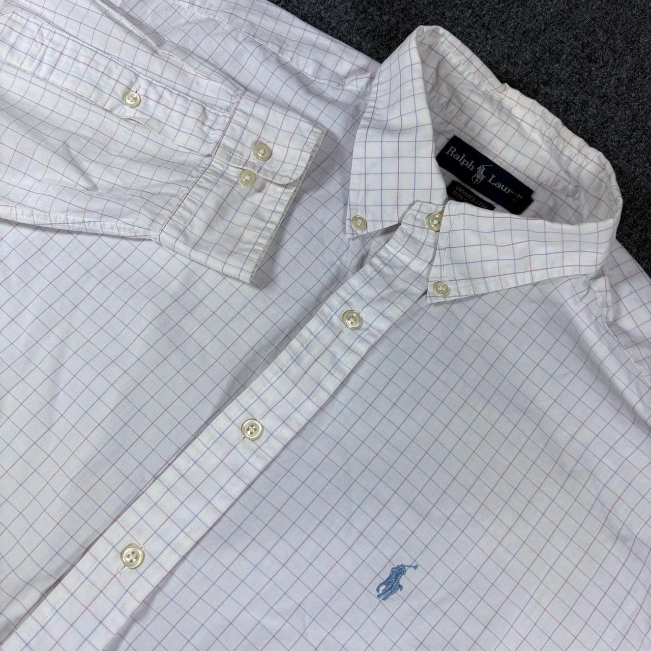 VTG Polo Ralph Lauren Shirt Men 17 36 37 Blue Check... | Depop