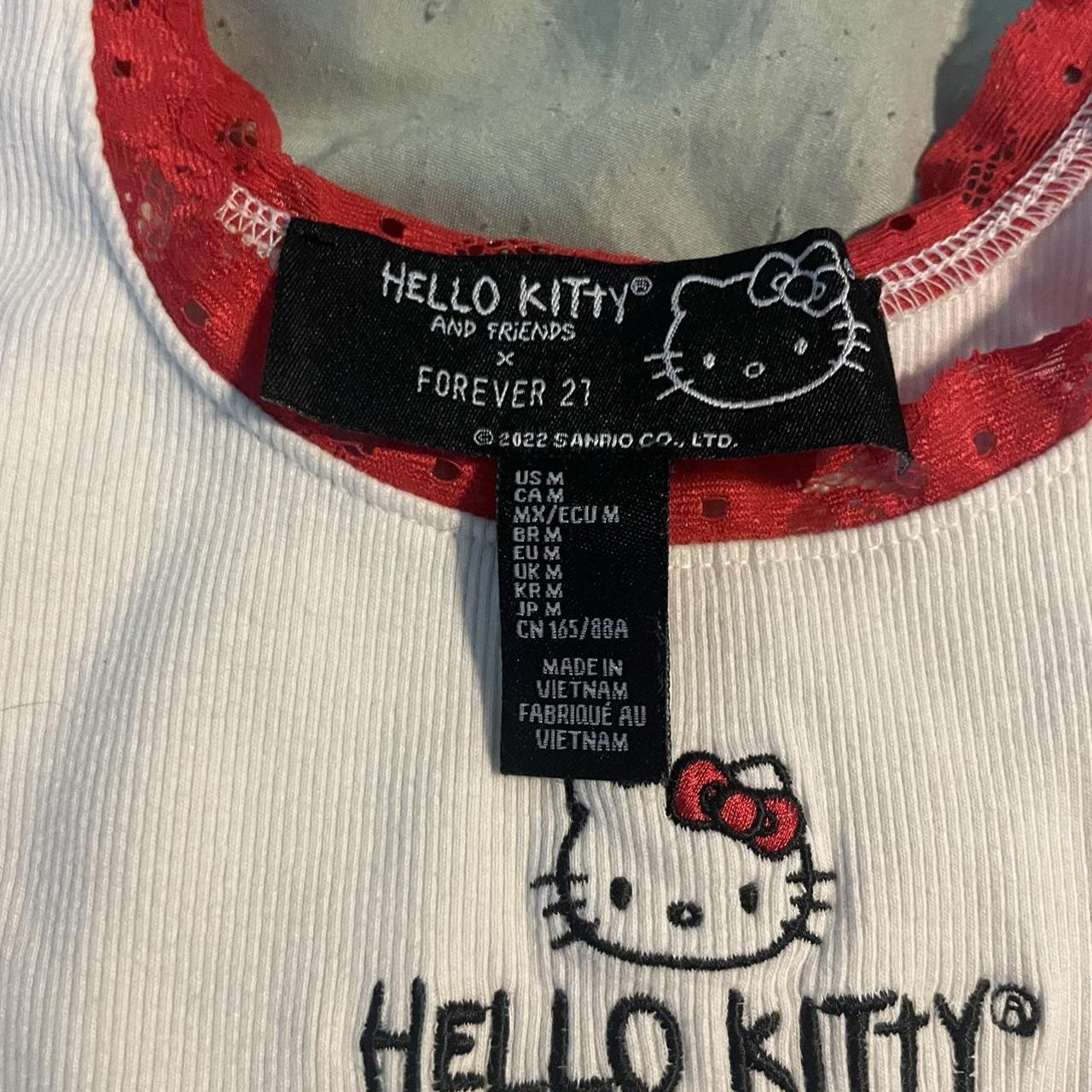 Hello kitty forever 21 tank top crop top size medium... - Depop