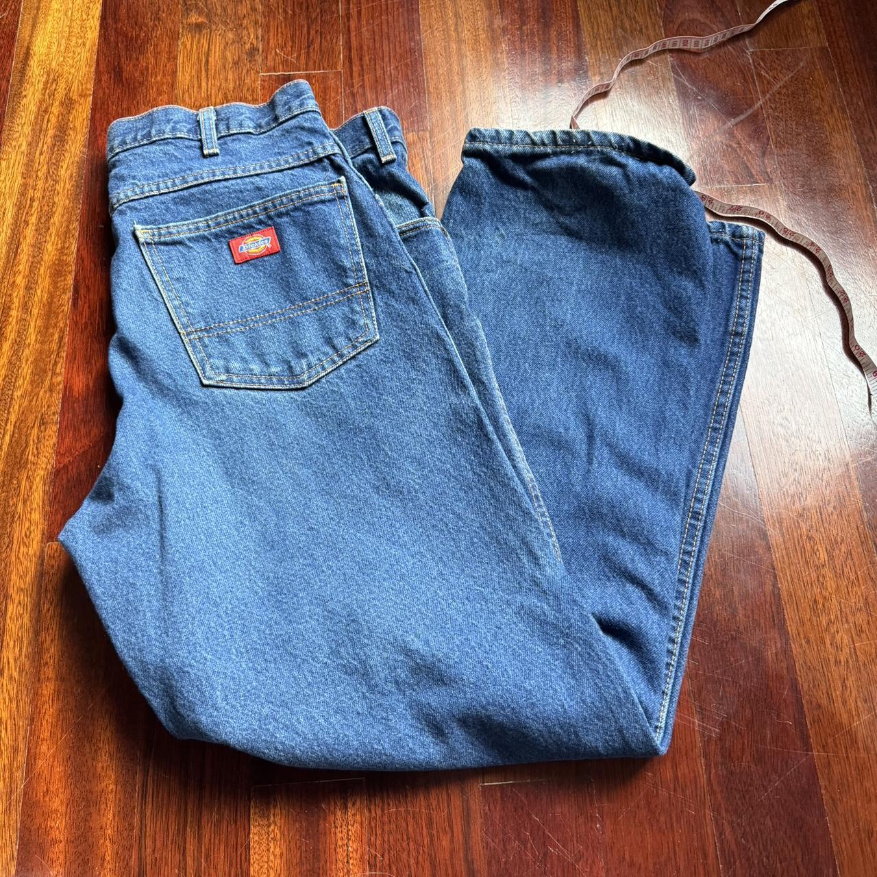Vintage dickies jeans decent fade Slight flaw on... - Depop