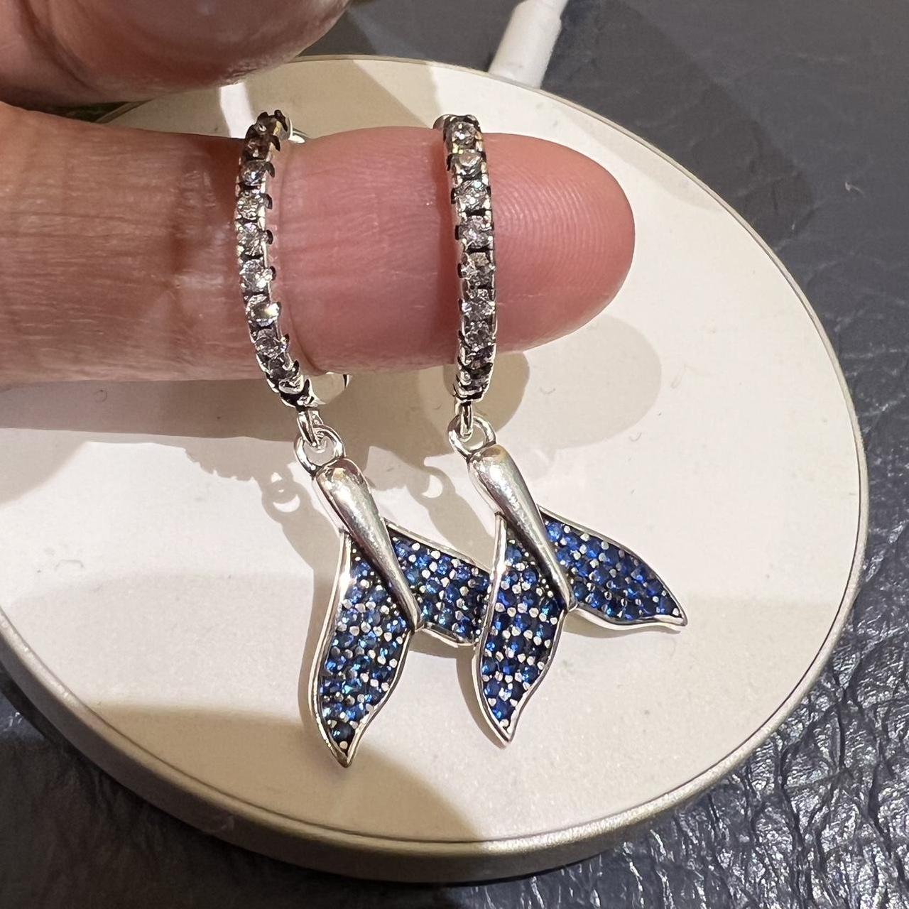 925 silver fishtail hoop earrings #sterlingsilver... - Depop