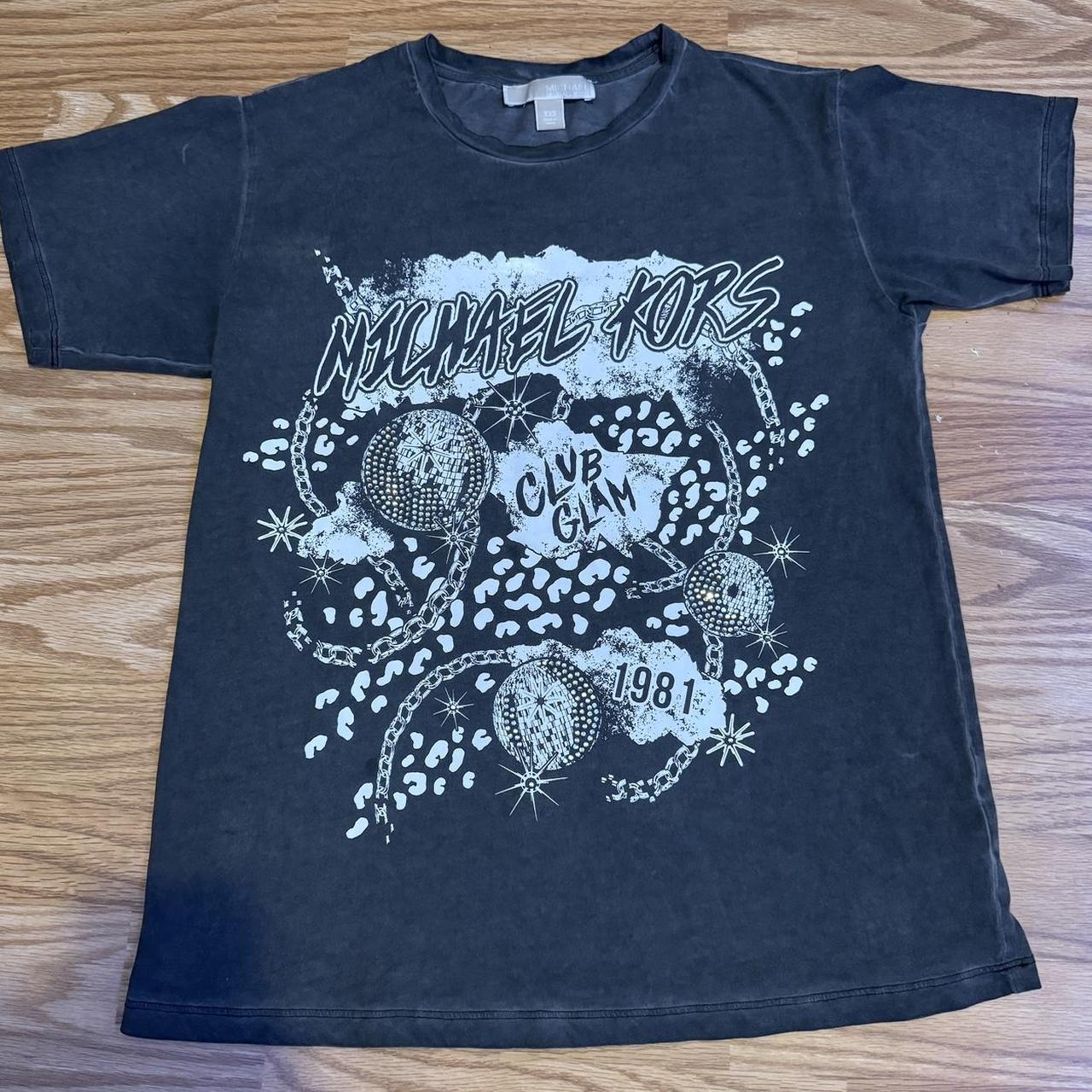 Michael Kors Bedazzled Graphic Tee Shirt “Club Glam... | Depop