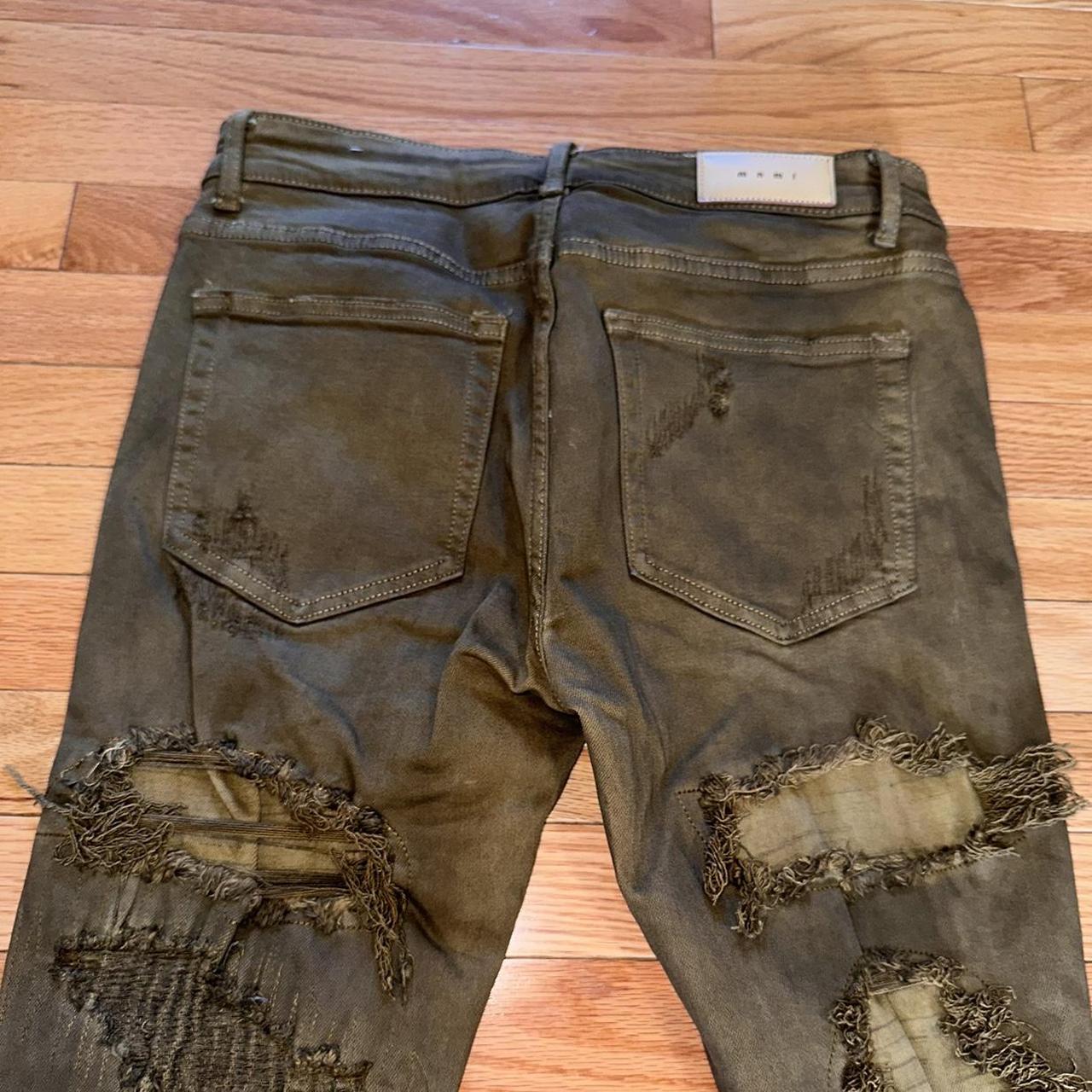 Y2K skinny brown stacked jeans - Depop