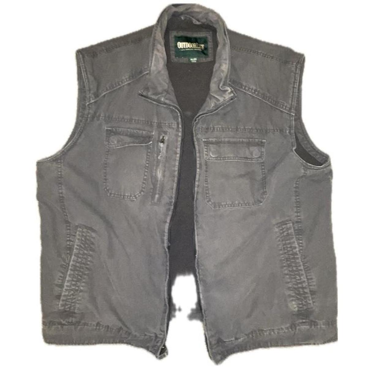 Light grey cargo zip up - Depop