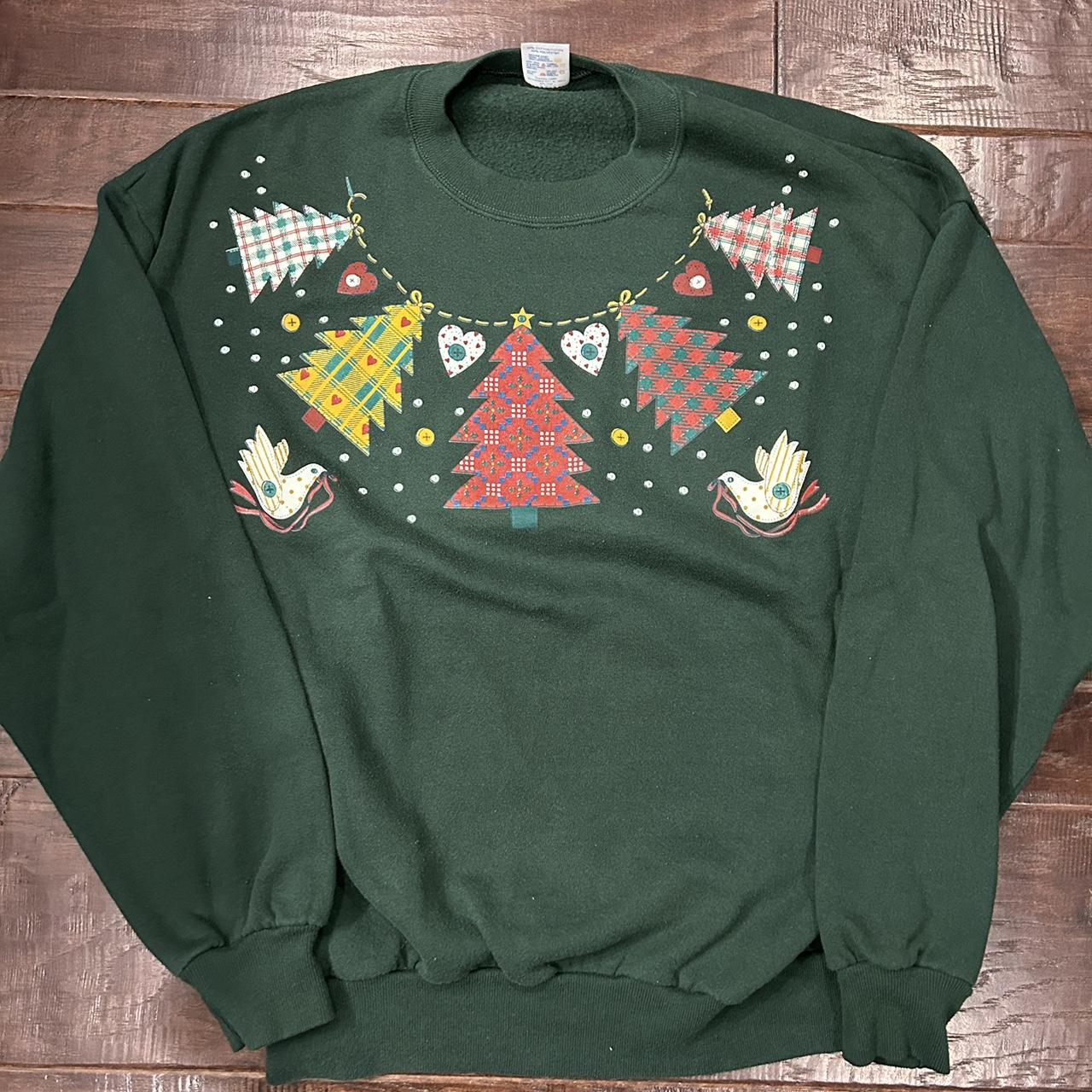 XL, Dark Green, Christmas Sweater - Depop