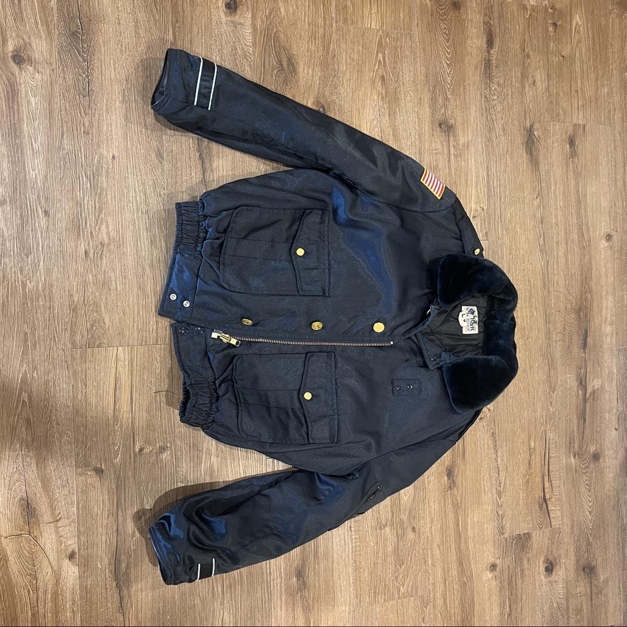Police Jacket: Wore this a lot in the winter a good... - Depop